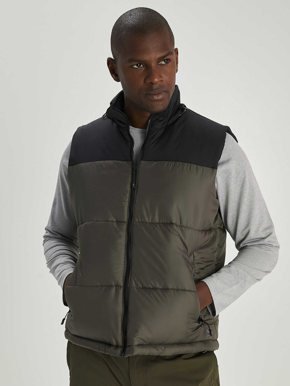 Outdoor Standart Kalıp Dik Yaka Erkek Yelek