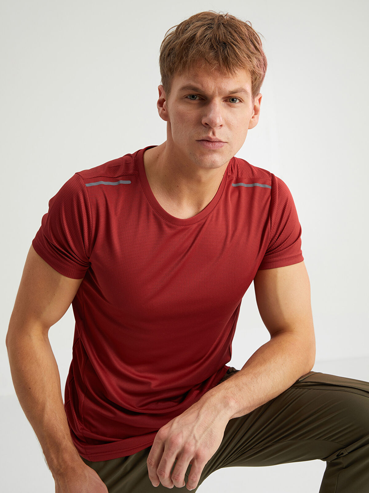 LCW SPORTS Bisiklet Yaka Kısa Kollu Aktif Spor Erkek Tişört