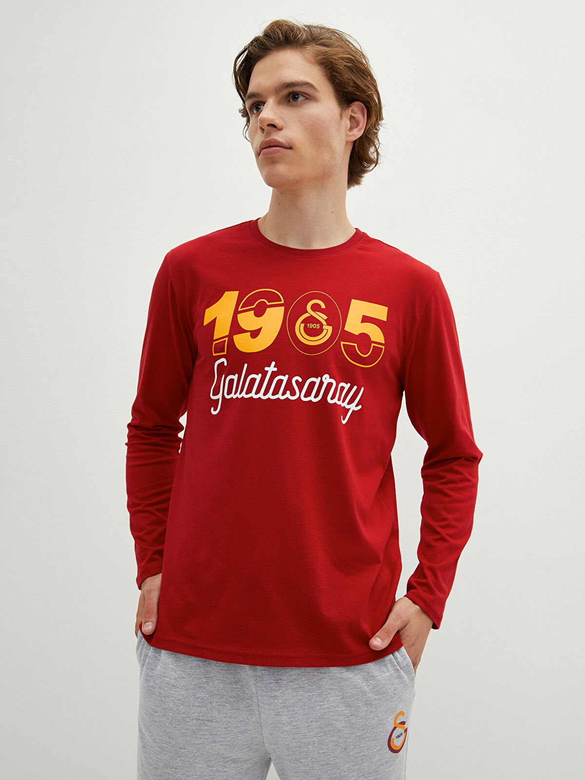 LCW DREAM Standart Kalıp Galatasaray Baskılı Erkek Taraftar Pijama Takımı