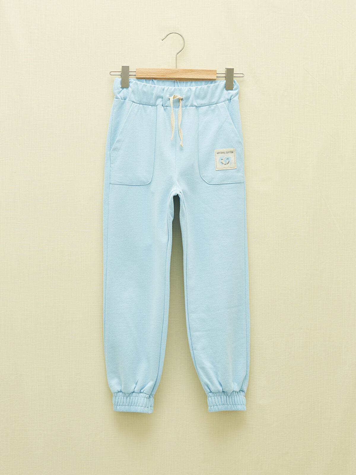 LCW GREEN Beli Lastikli Organik Pamuklu Kız Çocuk Jogger Eşofman Altı