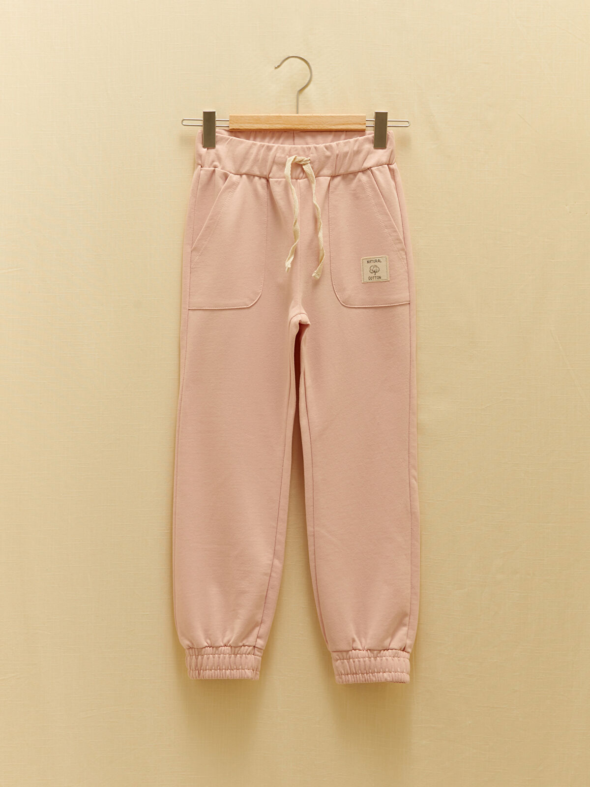 LCW GREEN Beli Lastikli Organik Pamuklu Kız Çocuk Jogger Eşofman Altı