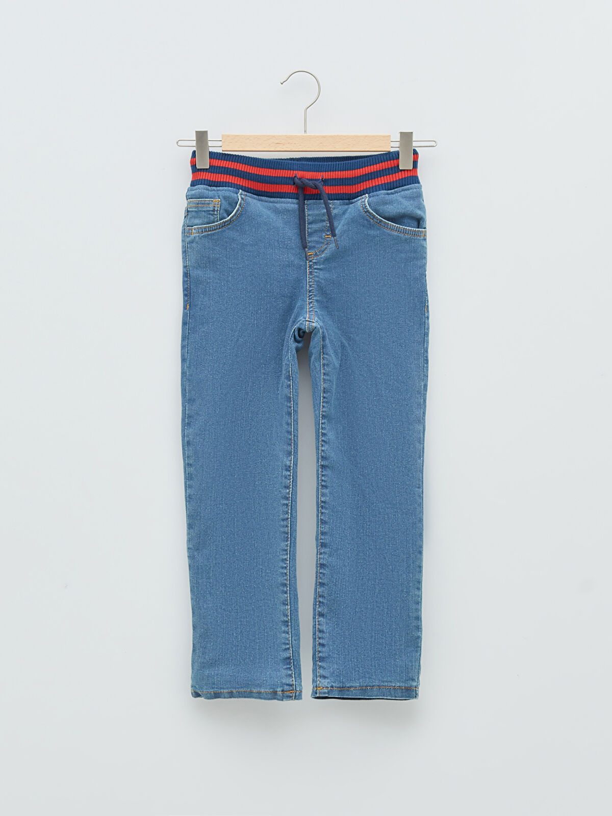 Beli Lastikli Skinny Fit Erkek Çocuk Jean Pantolon