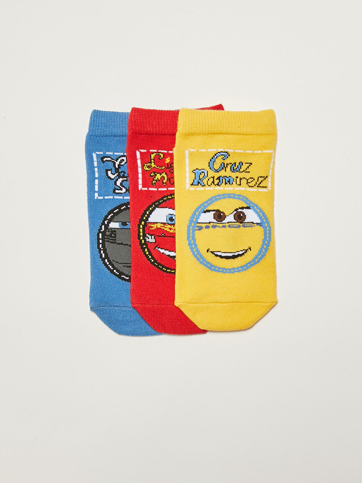 Arabalar Desenli Erkek Çocuk Patik Çorap 3'lü