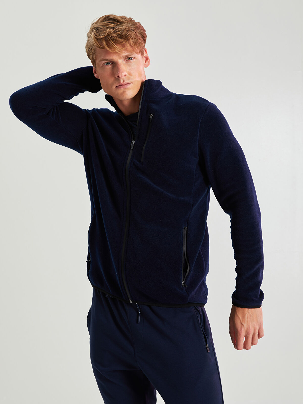 LCW SPORTS Standart Kalıp Dik Yaka Polar Erkek Spor Hırka