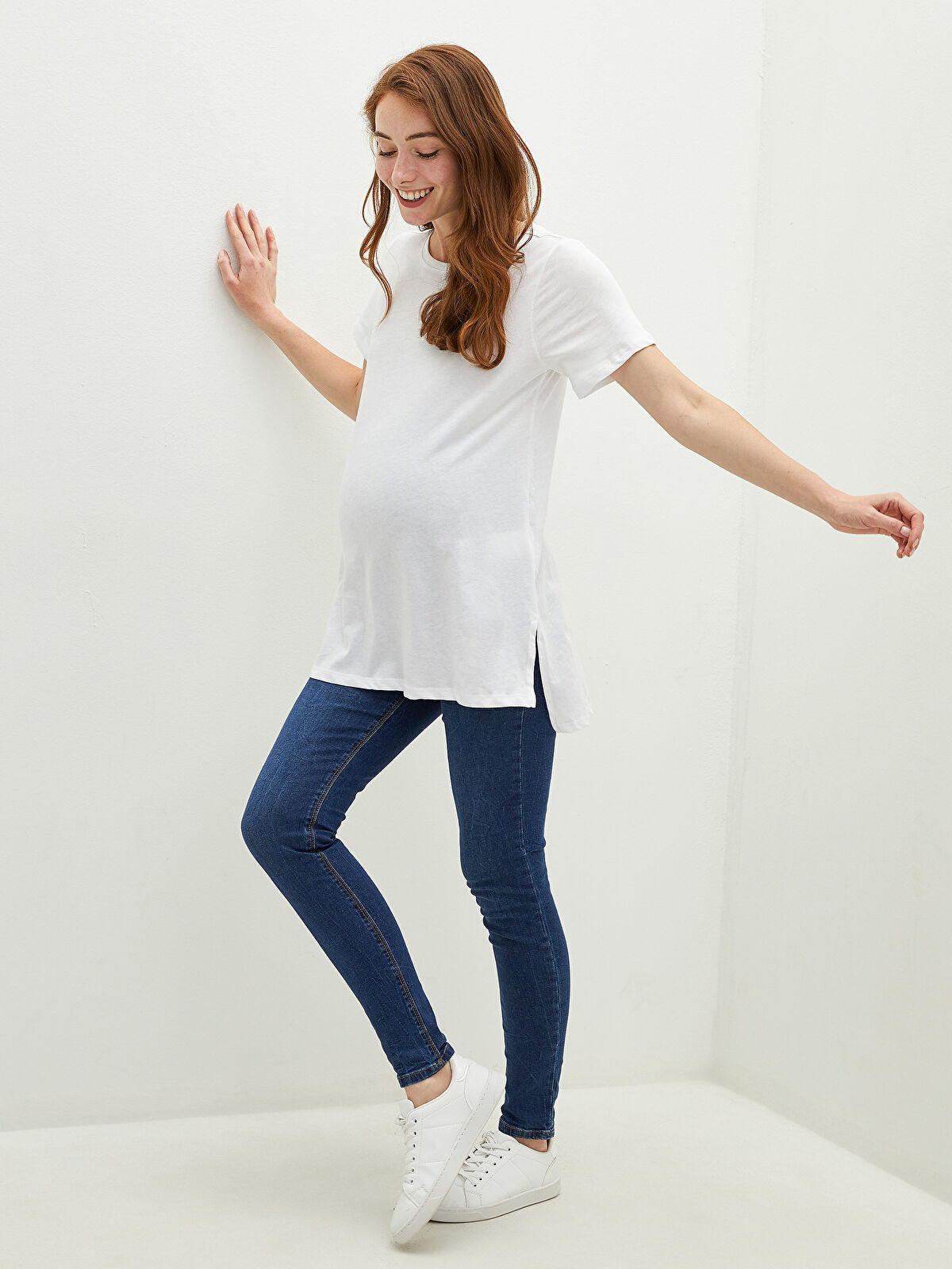 Karın Panelli Skinny Fit Cep Detaylı Hamile Rodeo Jean Pantolon