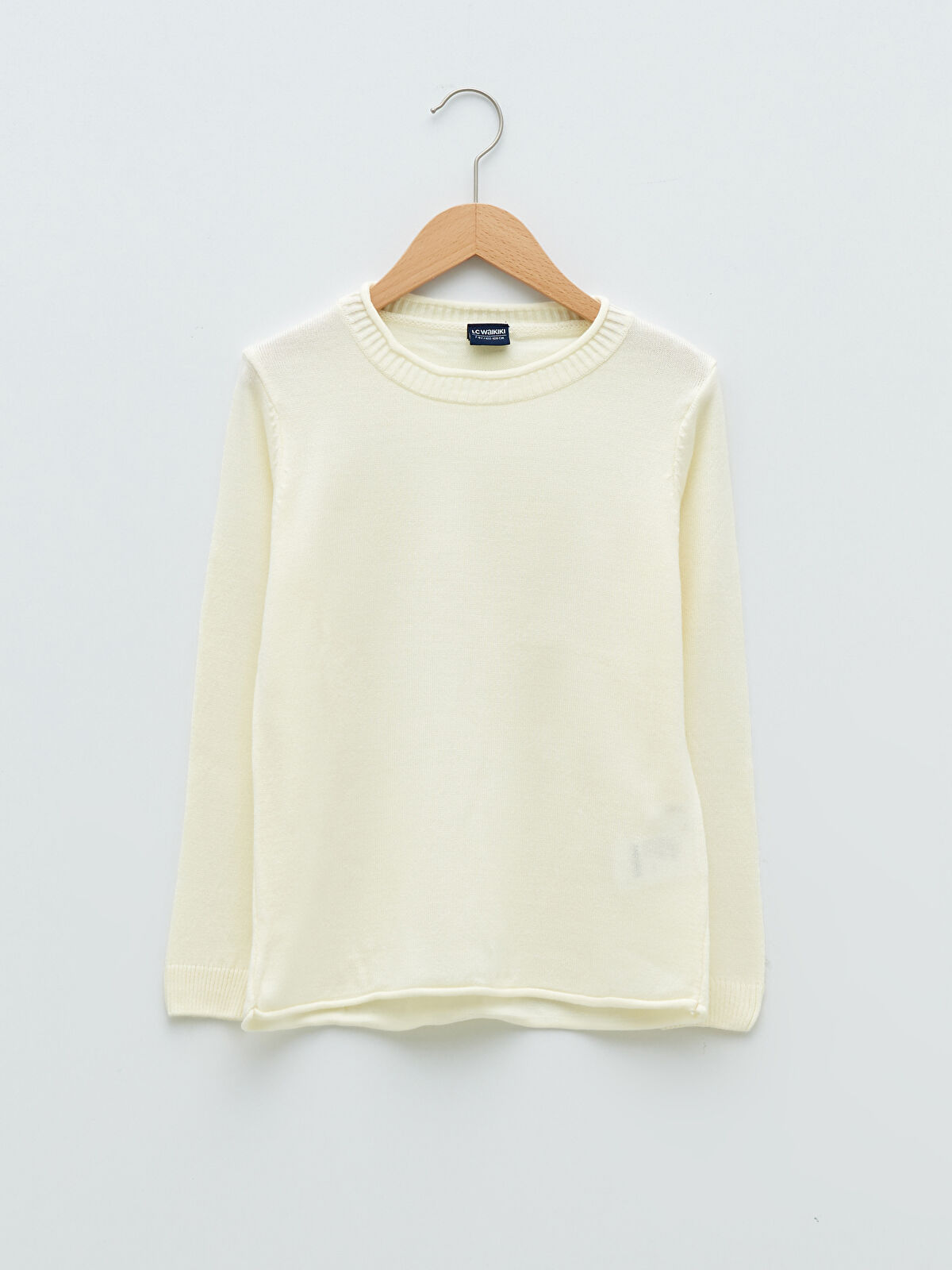 Bisiklet Yaka Basic Uzun Kollu Erkek Çocuk İnce Triko Kazak