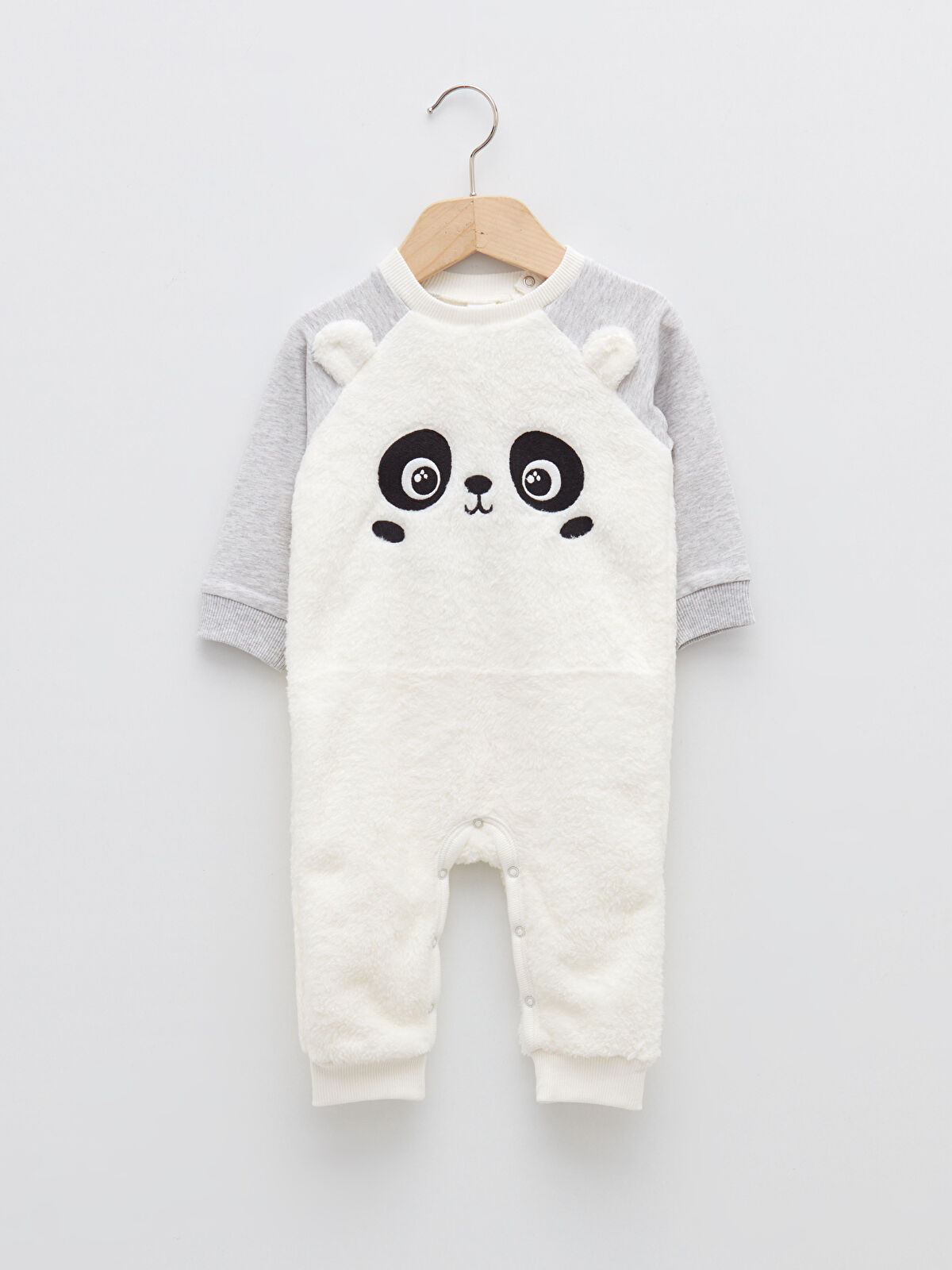 Bisiklet Yaka Uzun Kollu Pelüş Erkek Bebek Tulum