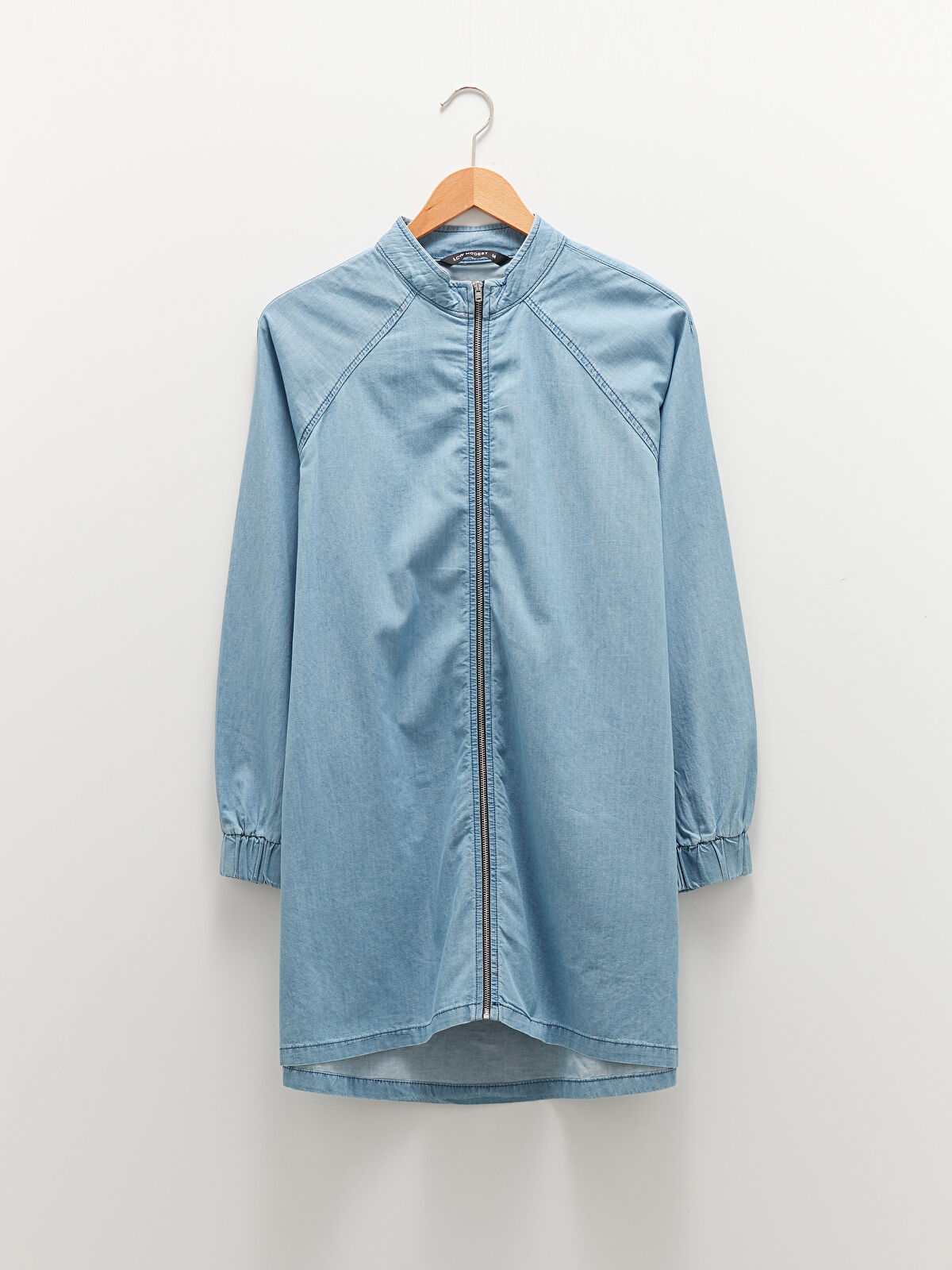 MODEST Hakim Yaka Düz Uzun Kollu Kadın Rodeo Jean Ceket