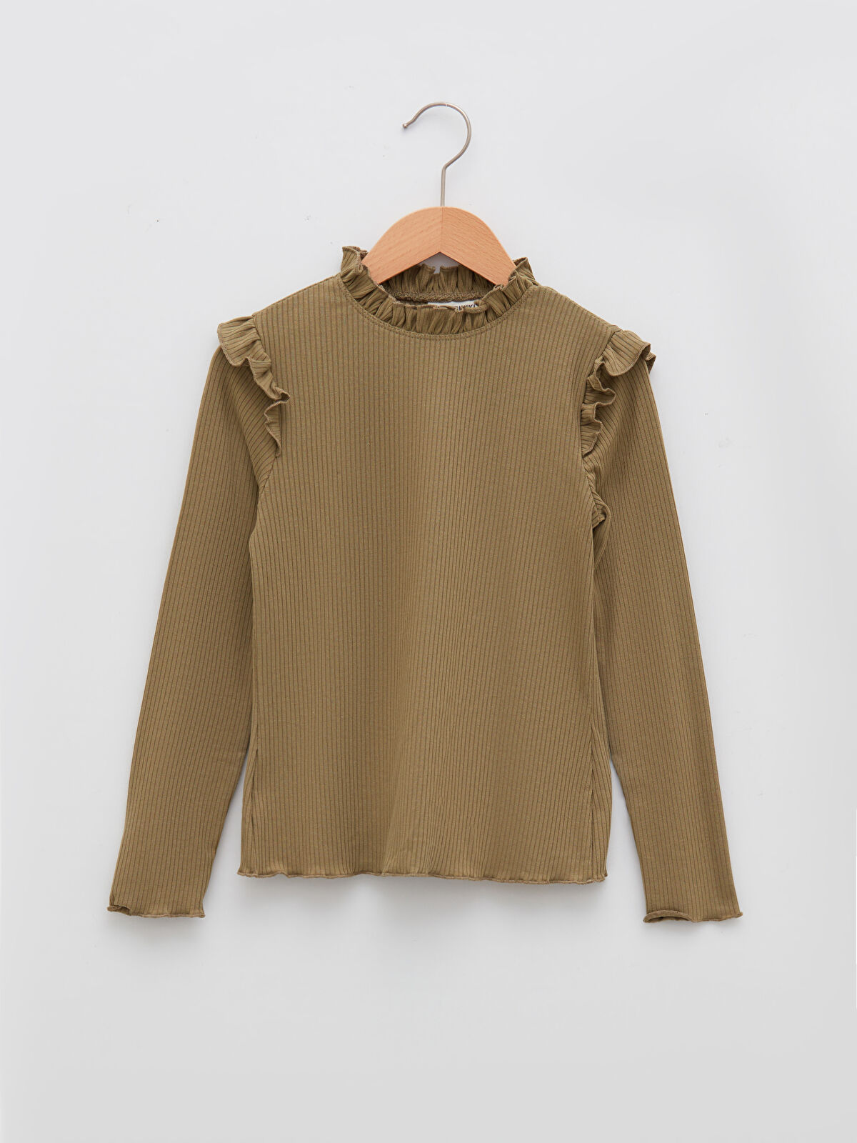 Yarım Balıkçı Yaka Basic Uzun Kollu Kız Çocuk Tişört