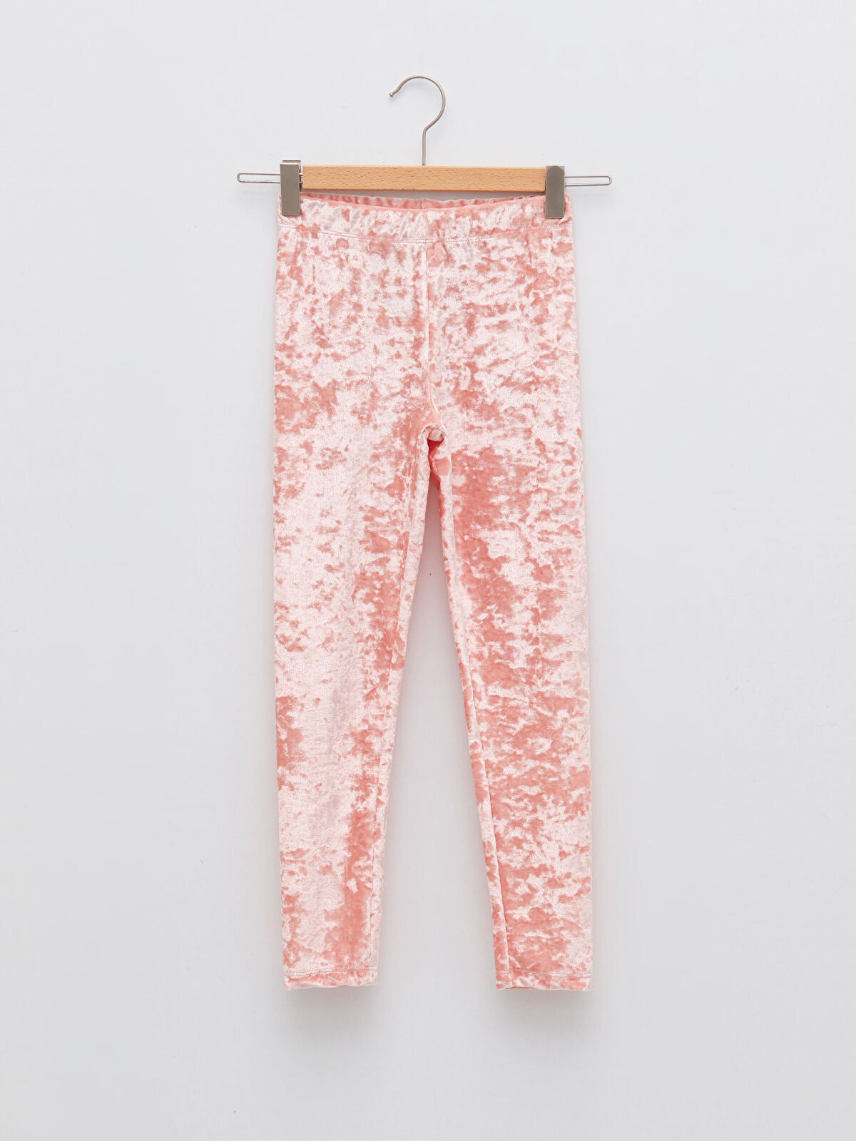 Beli Lastikli Basic Kadife Kız Çocuk Uzun Tayt