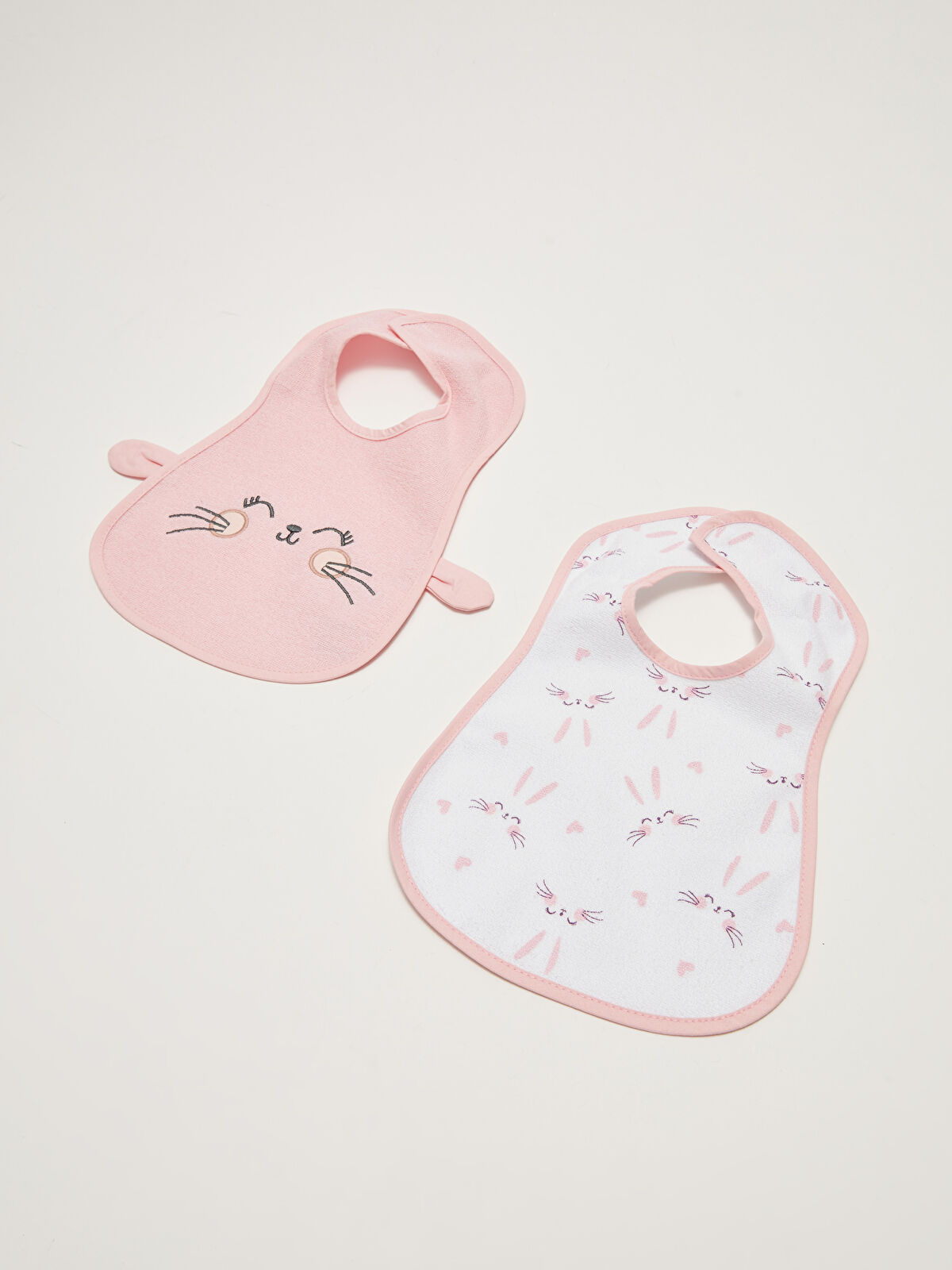 Baskılı Kız Bebek Mama Önlüğü 2'li