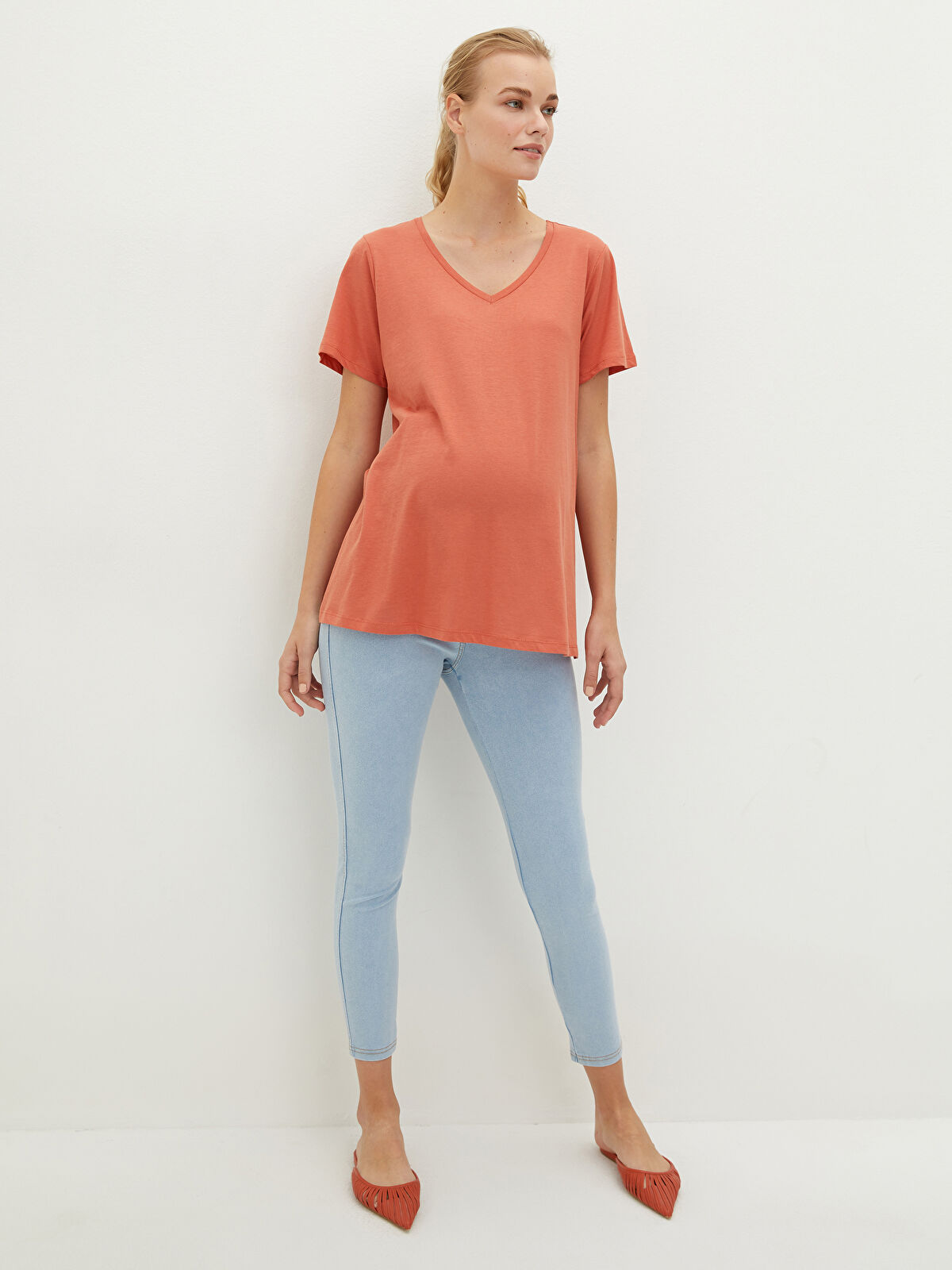 Karın Panelli Düz Cep Detaylı Hamile Tayt Karın Panelli Düz Cep Detaylı Hamile Tayt