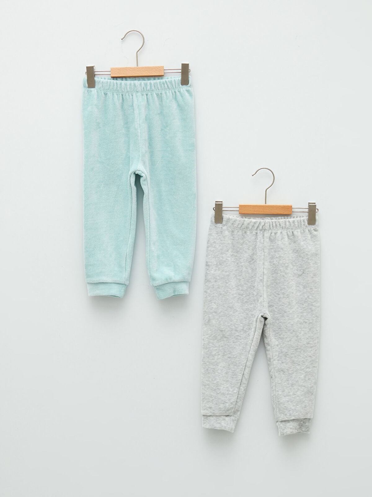 Beli lastikli Basic Erkek Bebek Pijama Alt 2'li