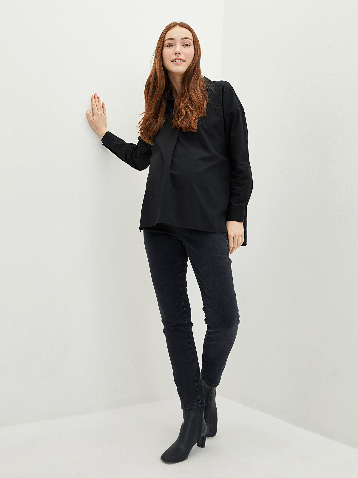 Karın Panelli Slim Fit Cep Detaylı Hamile Rodeo Jean Pantolon Karın Panelli Slim Fit Cep Detaylı Hamile Rodeo Jean Pantolon