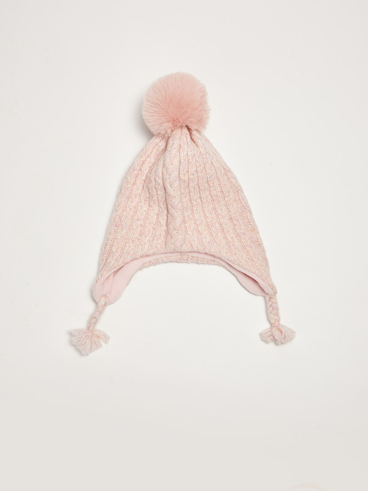 Kız Çocuk Ponponlu  Kar Şapkası