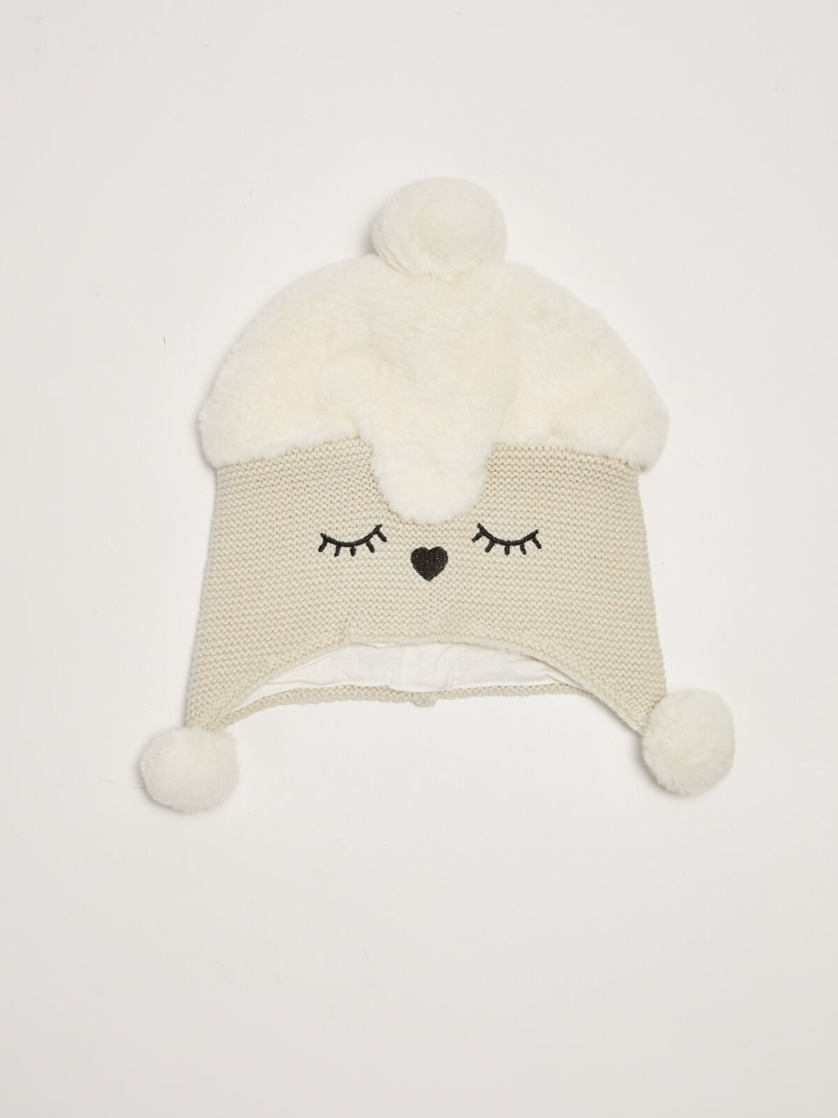 Kız Çocuk Nakışlı Kar Şapkası