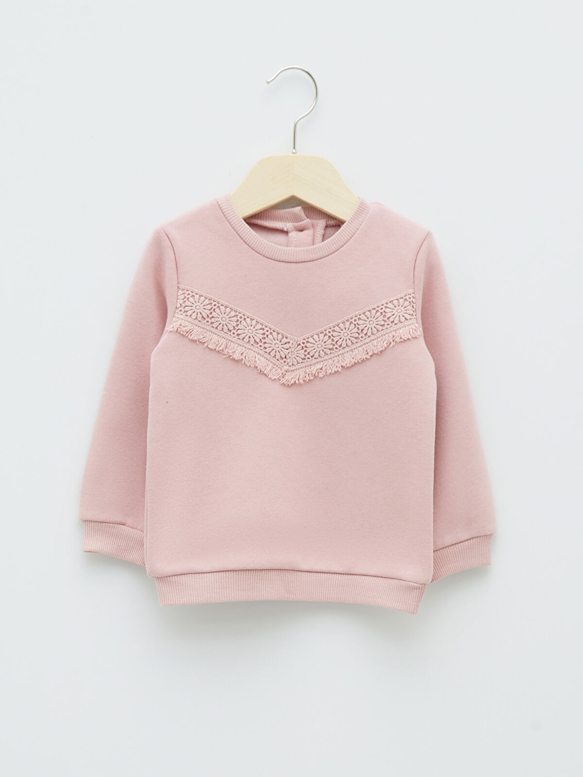 Bisiklet Yaka Uzun Kollu Saçak Detaylı Kız Bebek Sweatshirt Bisiklet Yaka Uzun Kollu Saçak Detaylı Kız Bebek Sweatshirt