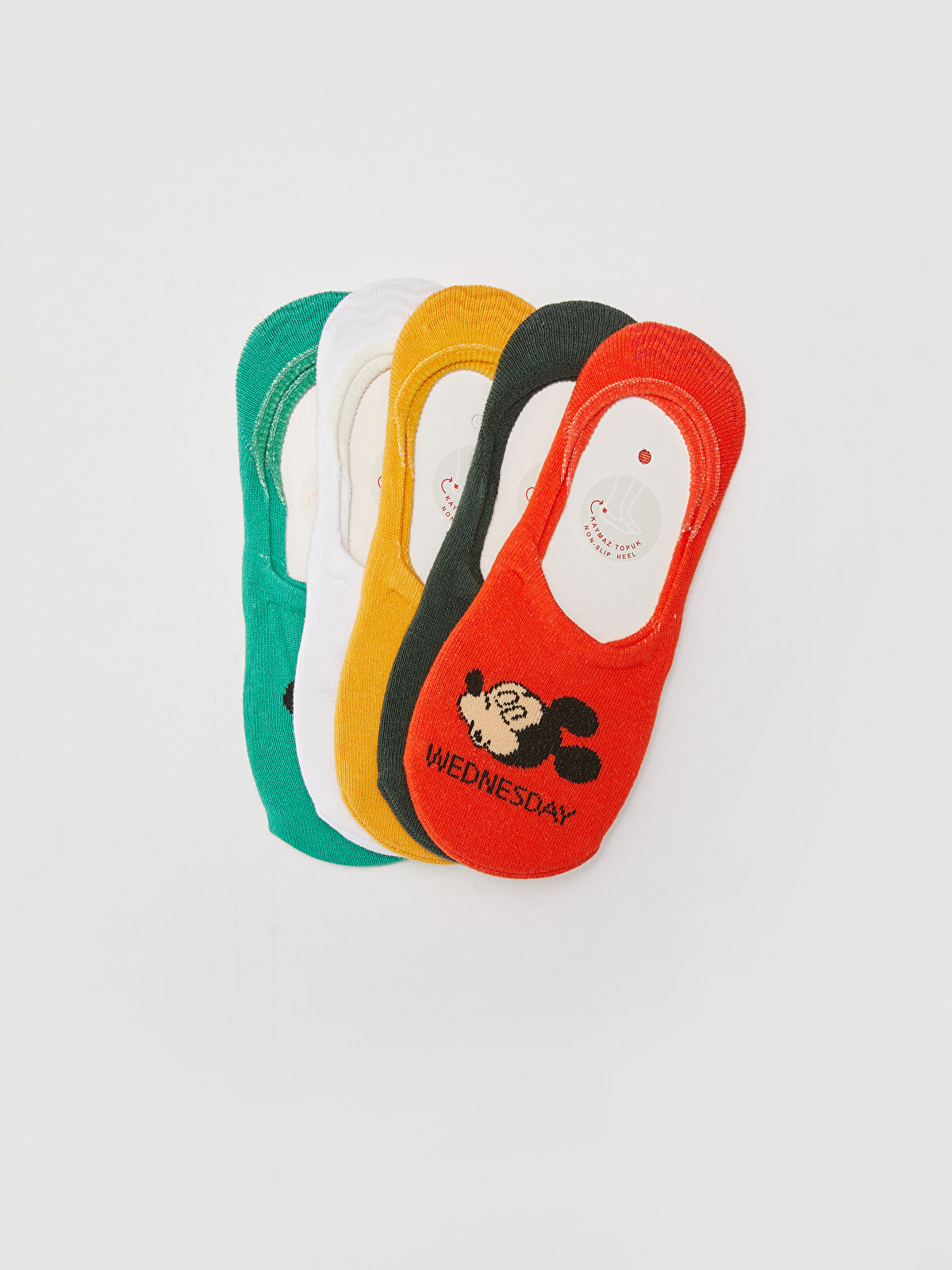 LCW DREAM Mickey Mouse Basklı Kadın Babet Çorap 5'li Paket