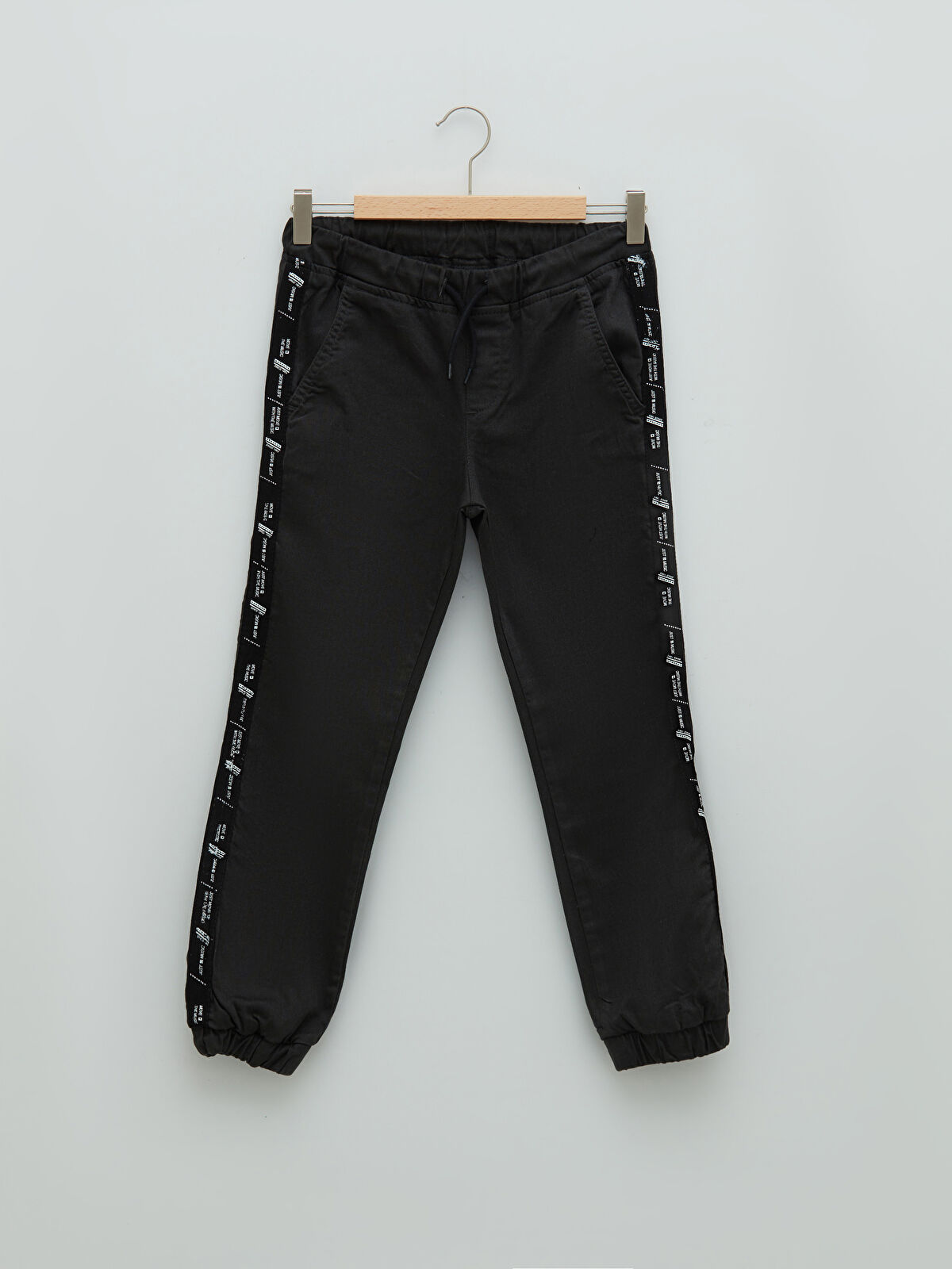 Beli Lastikli Baskılı Gabardin Erkek Çocuk Jogger Pantolon