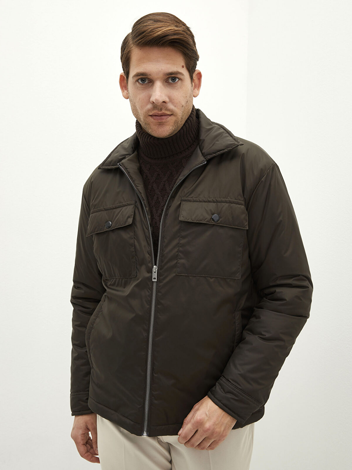 LCW VISION Slim Fit Gömlek Yaka Erkek Ceket