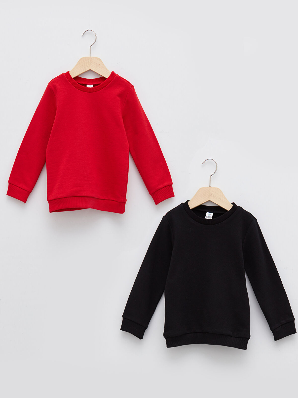 Bisiklet Yaka Uzun Kollu Basic Erkek Bebek Sweatshirt 2'li Bisiklet Yaka Uzun Kollu Basic Erkek Bebek Sweatshirt 2'li