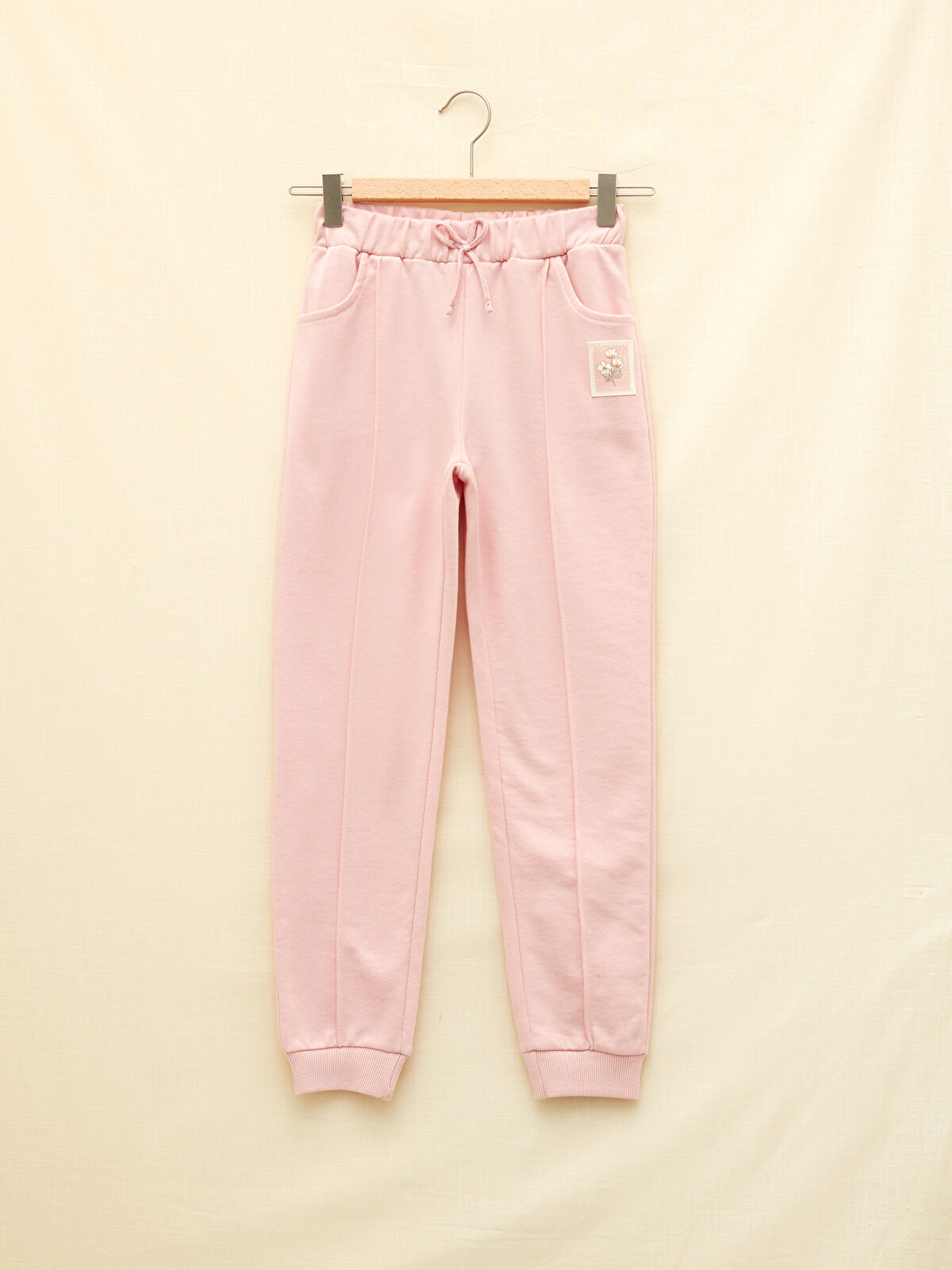 LCW GREEN Beli Lastikli Basic Organik Pamuklu Kız Çocuk Jogger Eşofman Altı