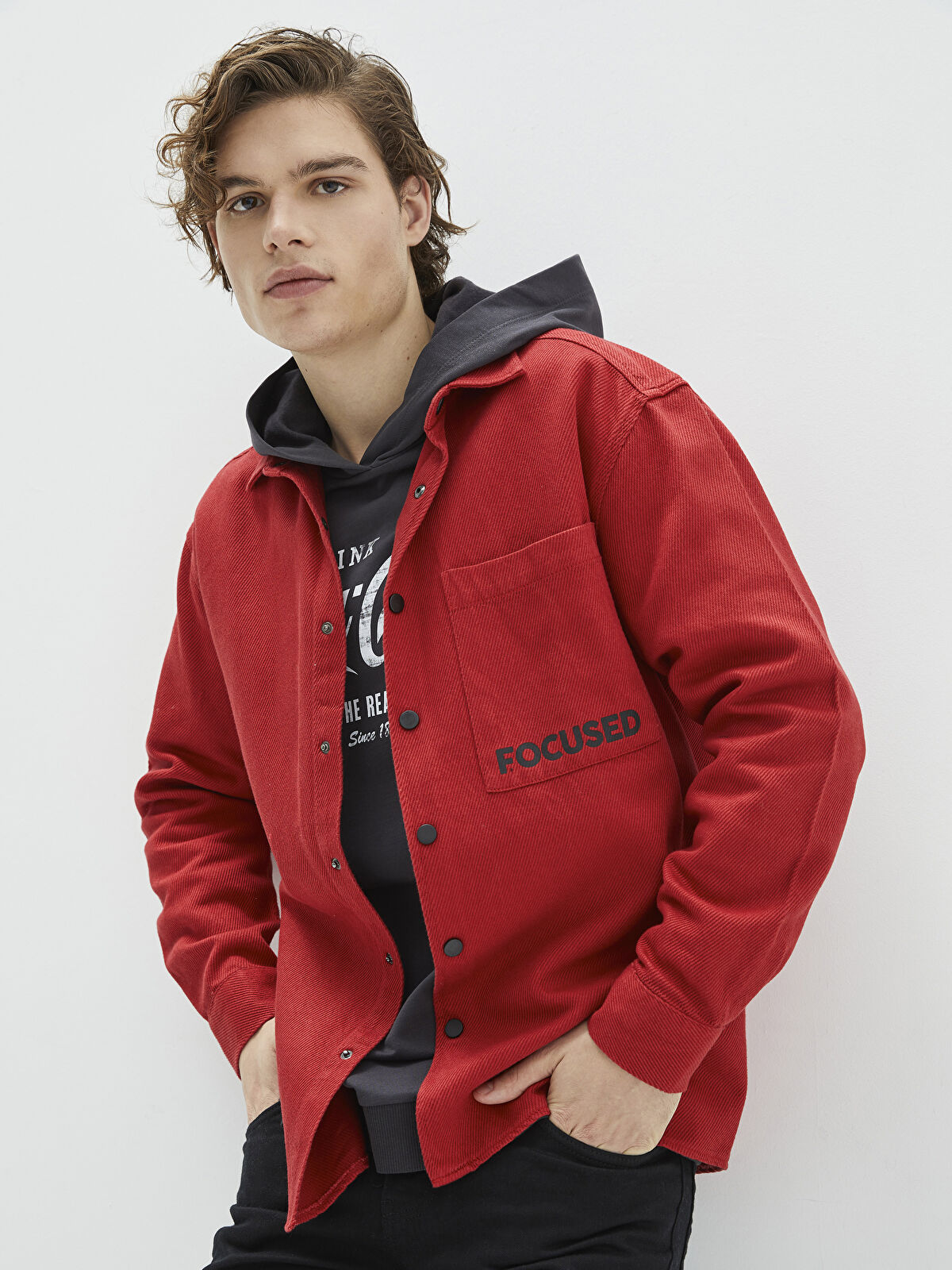 LCW CASUAL Regular Fit Uzun Kollu Gabardin Erkek Gömlek