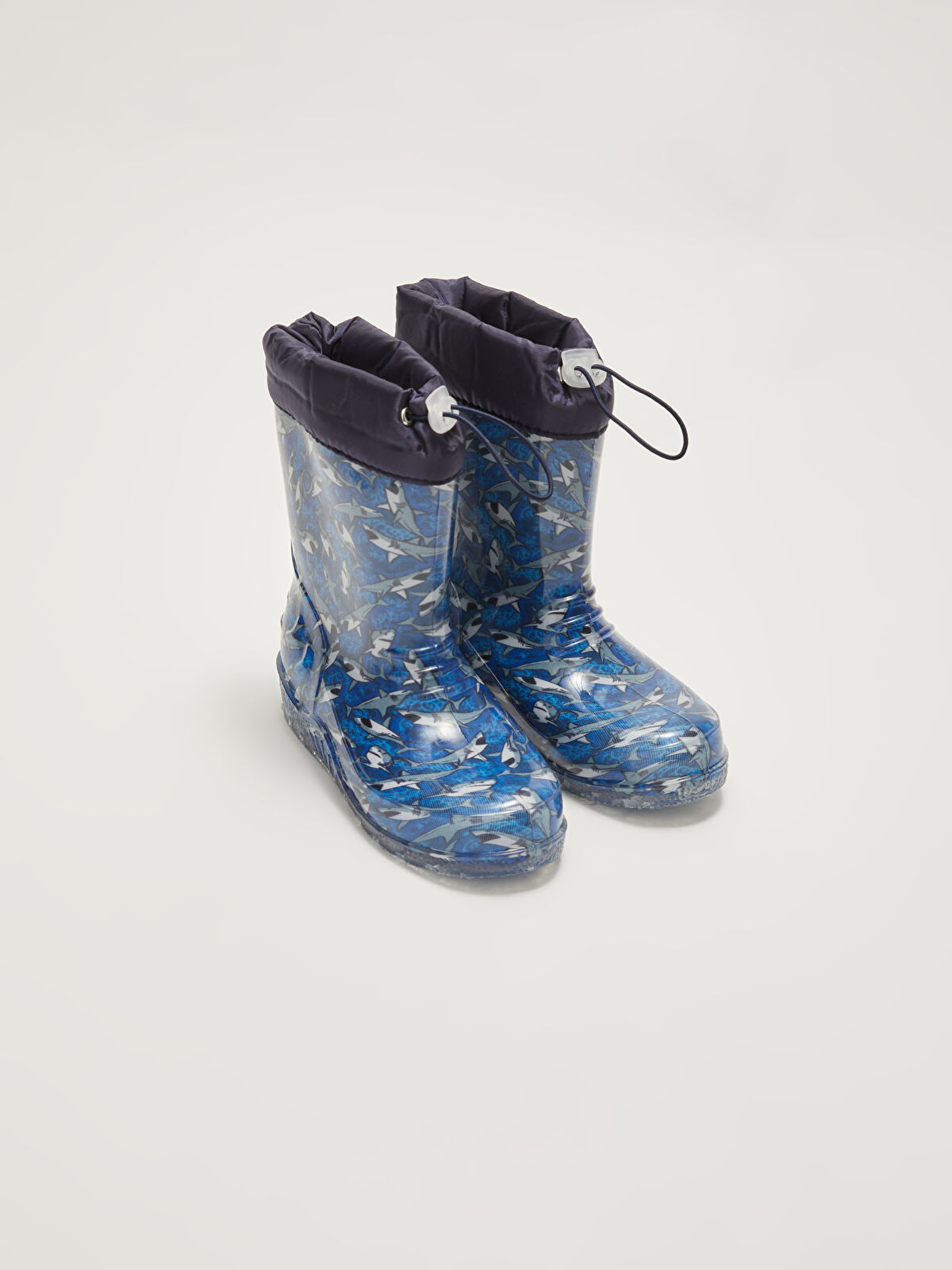 Baskılı Elastik Bağcıklı Erkek Çocuk Yağmur Botu