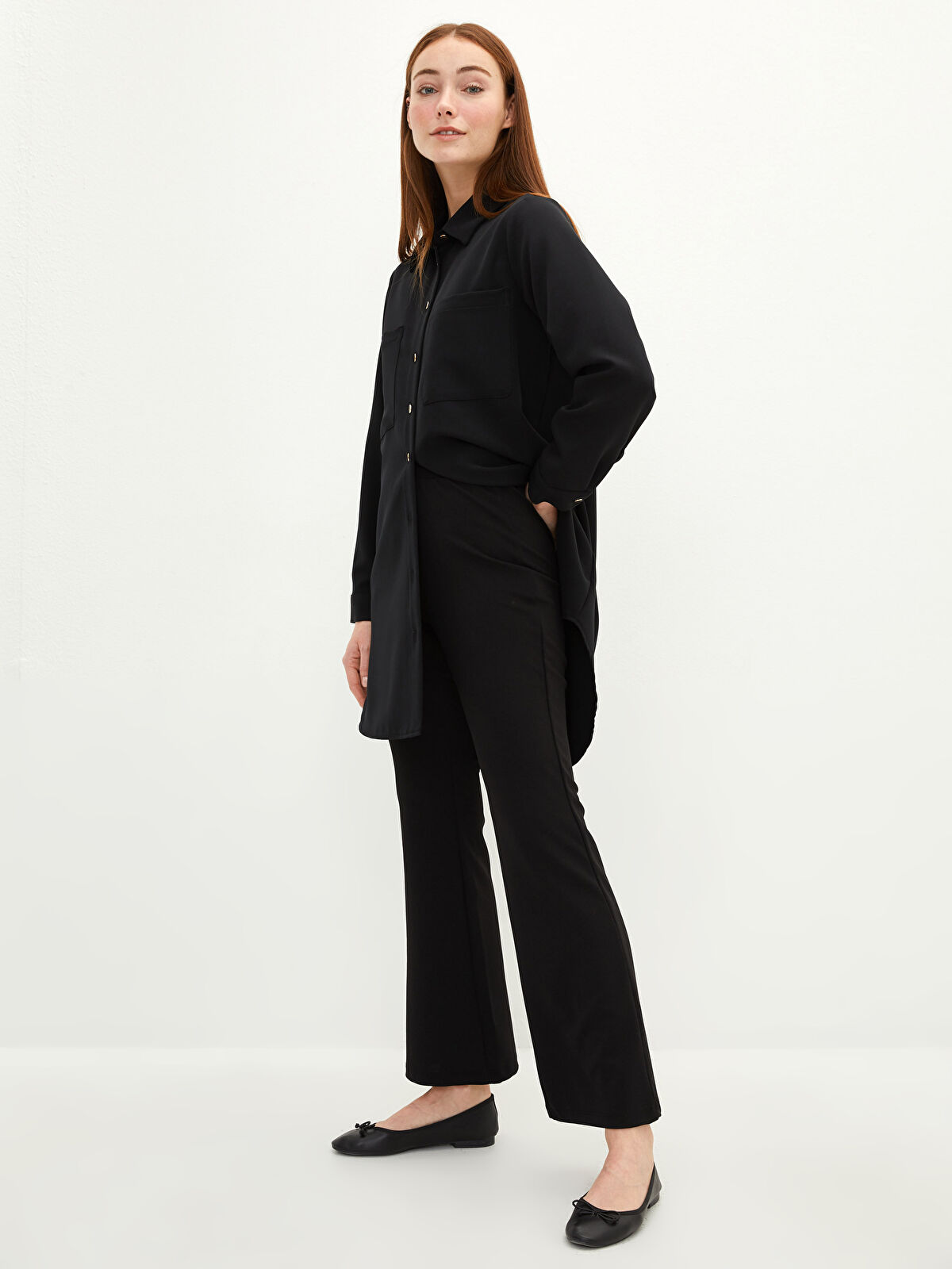 MODEST Beli Lastikli Rahat Kalıp Kadın Palazzo Pantolon