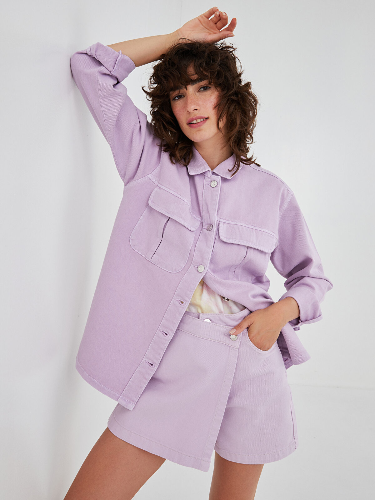 XSIDE Uzun Kollu Basic Kadın Gömlek Ceket