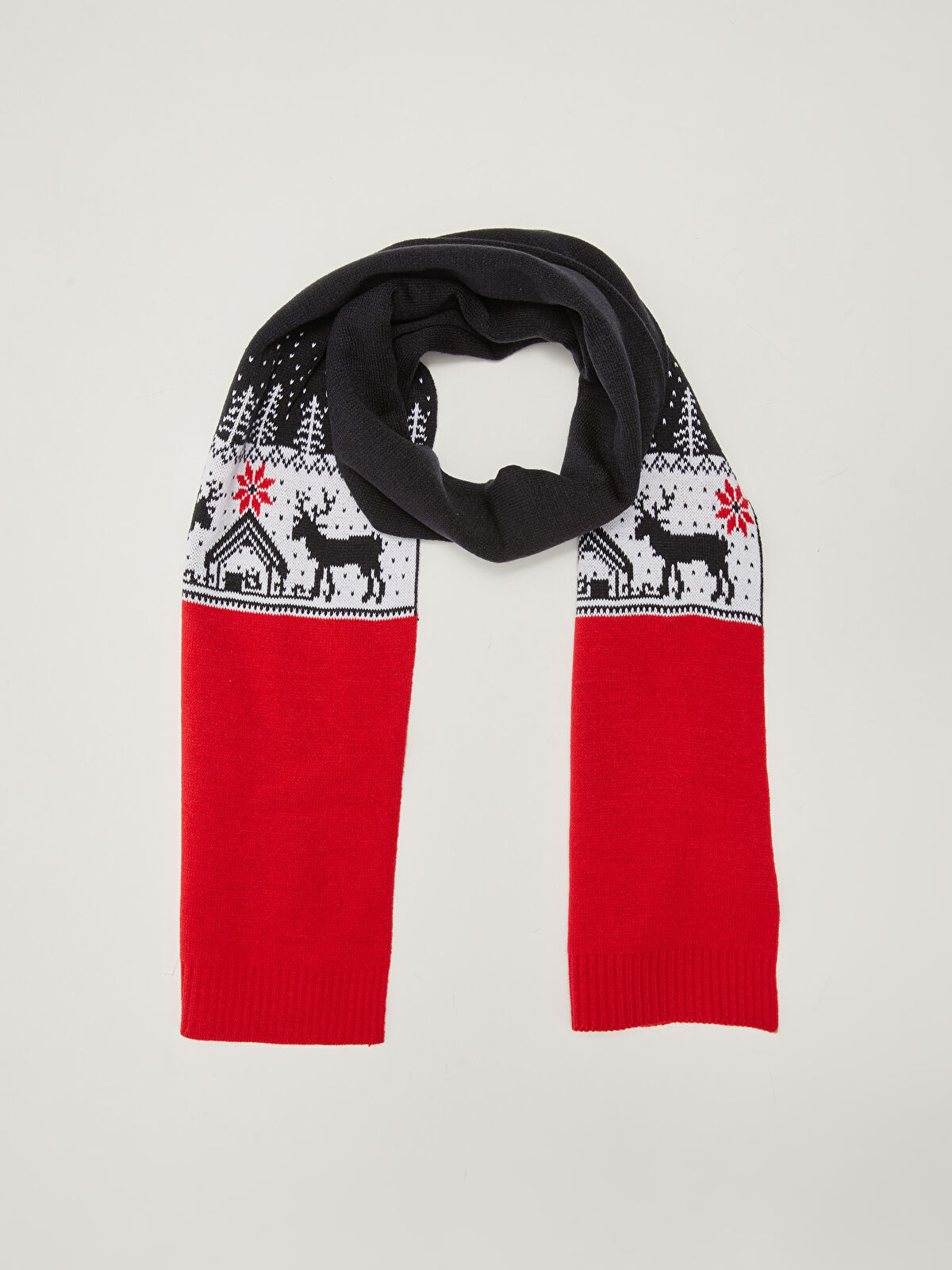 Yılbaşı Temalı Erkek Çocuk Triko Atkı