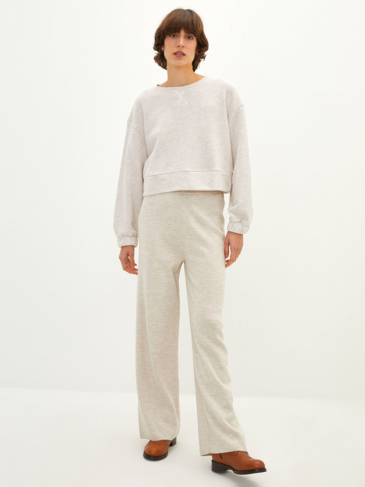 LCW VISION Yüksek Bel Düz Dar Fit Kadın Triko Pantolon