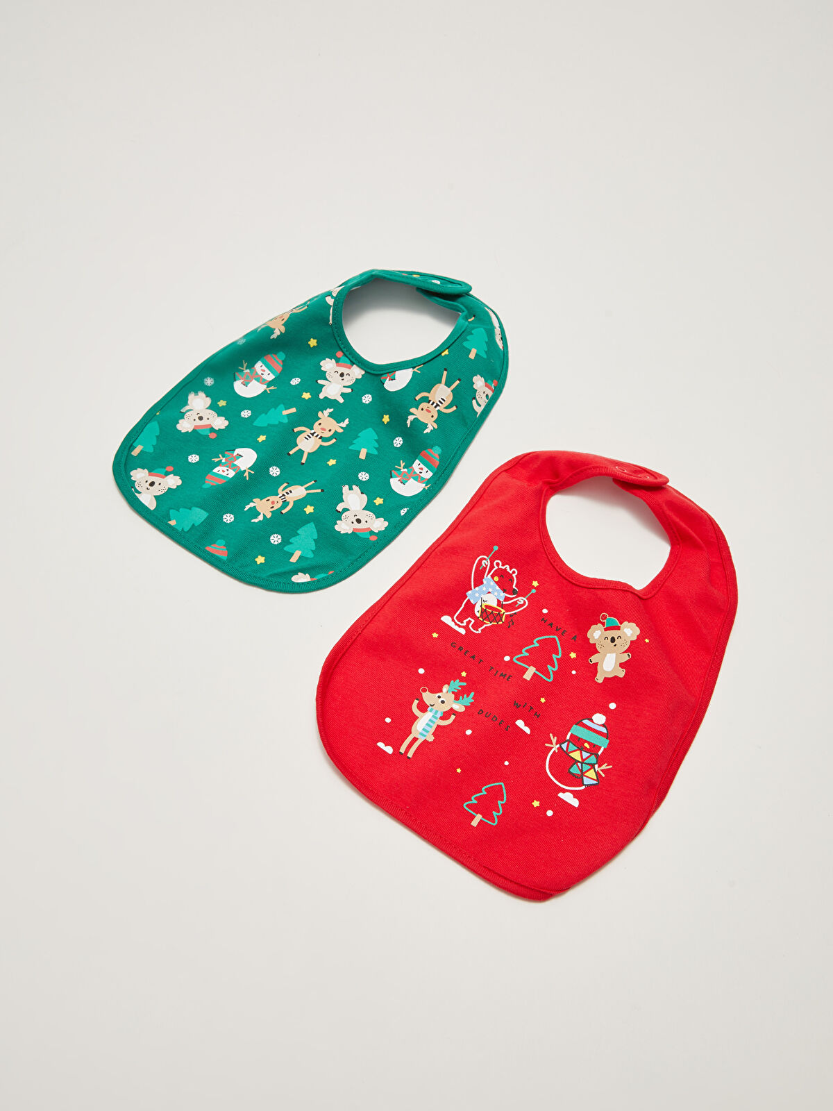 Yılbaşı Temalı Erkek Bebek Mama Önlüğü 2'li