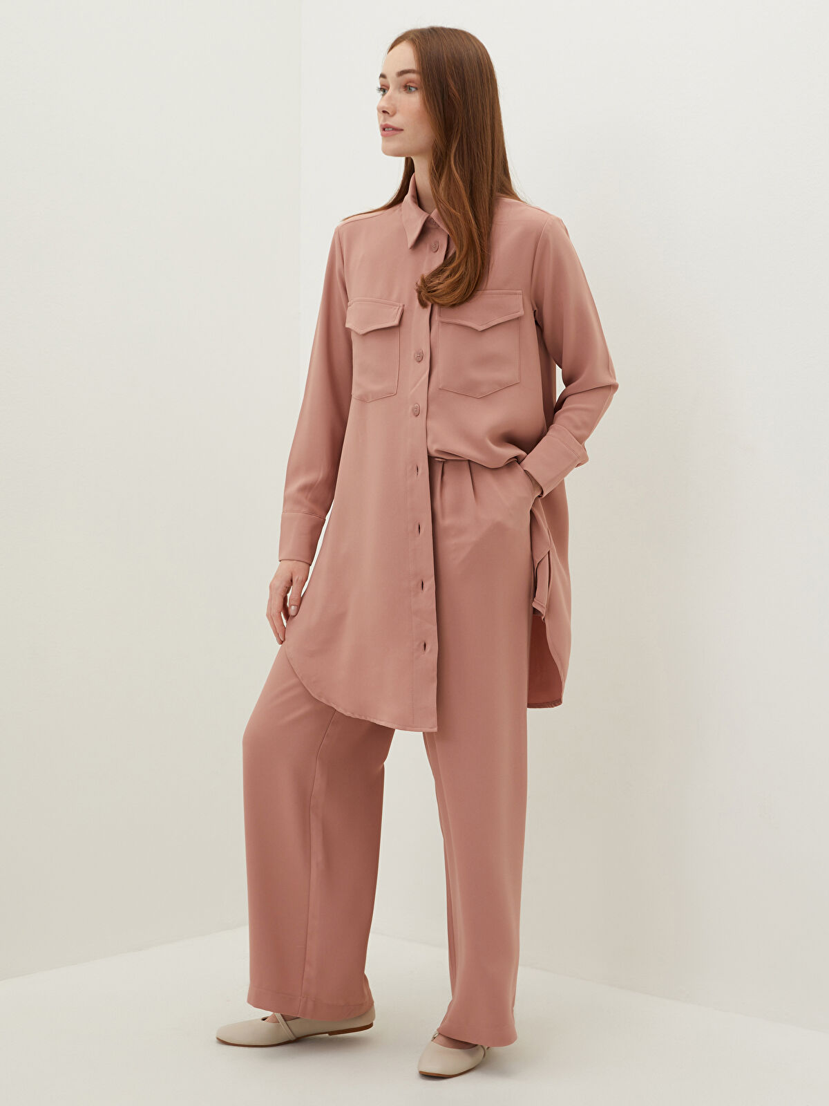 MODEST Regular Fit Geniş Paça Kadın Pantolon MODEST Regular Fit Geniş Paça Kadın Pantolon