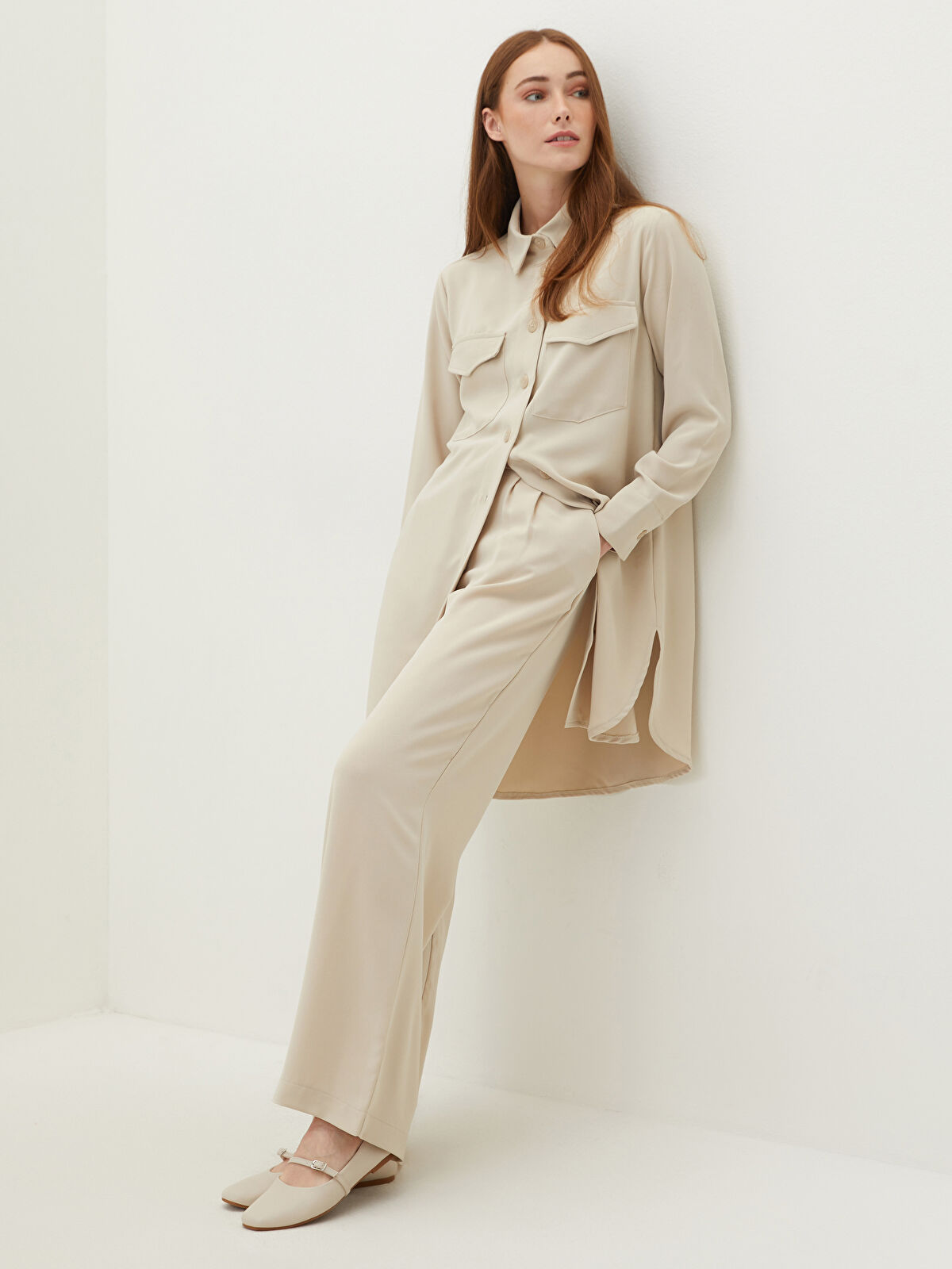 MODEST Regular Fit Geniş Paça Kadın Pantolon