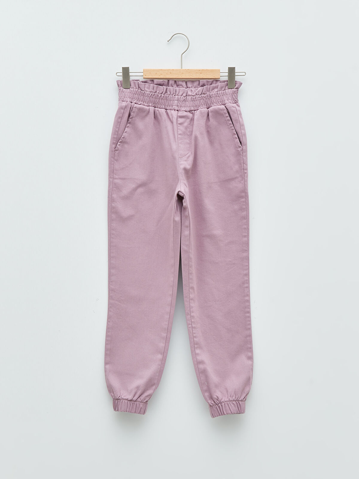 Beli Lastikli Basic Gabardin Kız Çocuk Jogger Pantolon