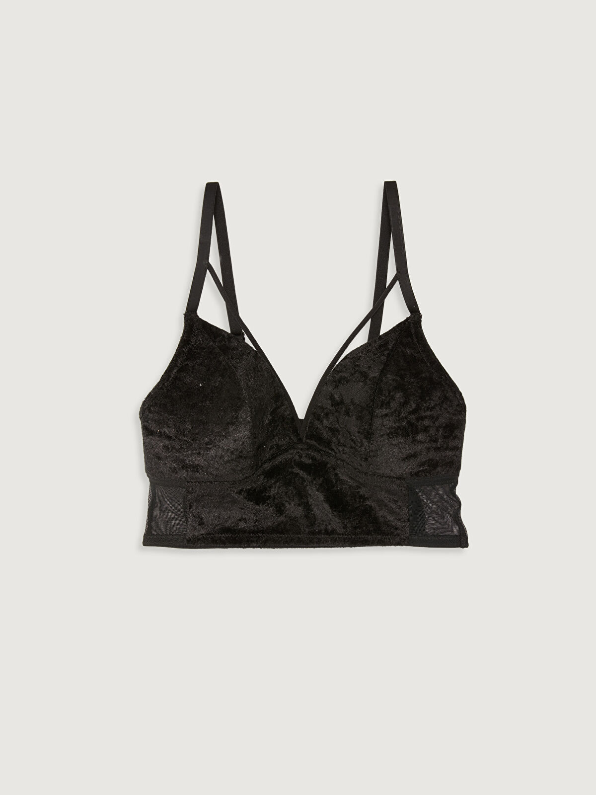 LCW DREAM Balensiz Dolgusuz Düz Kadife Kumaş Bralet