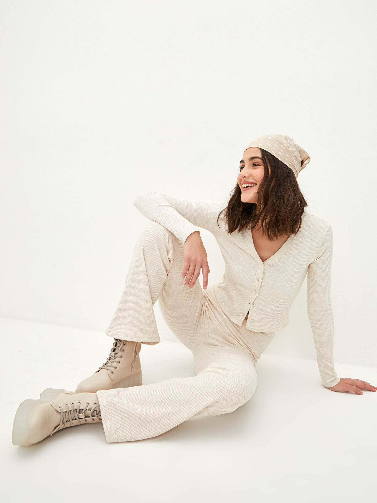 Şal Desenli Kadın Bandana 2'li