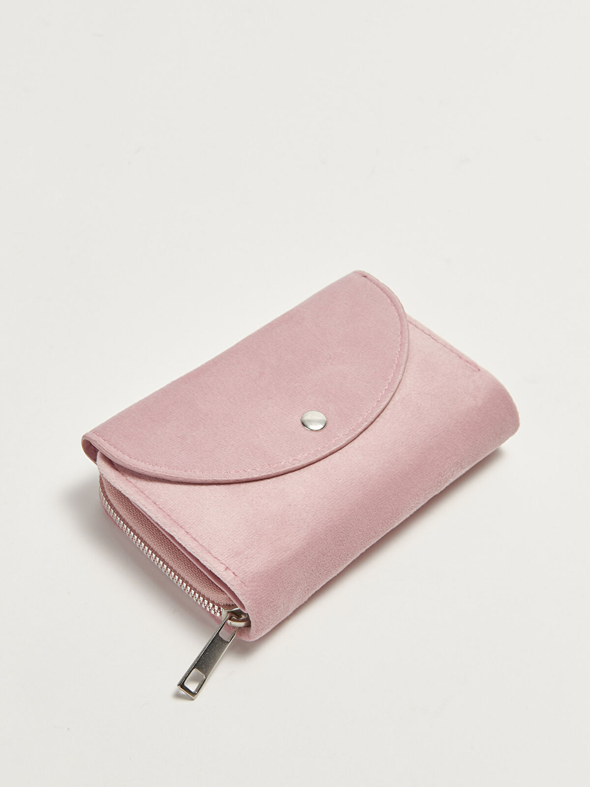 Kapaklı Kadife Kadın Cüzdanı