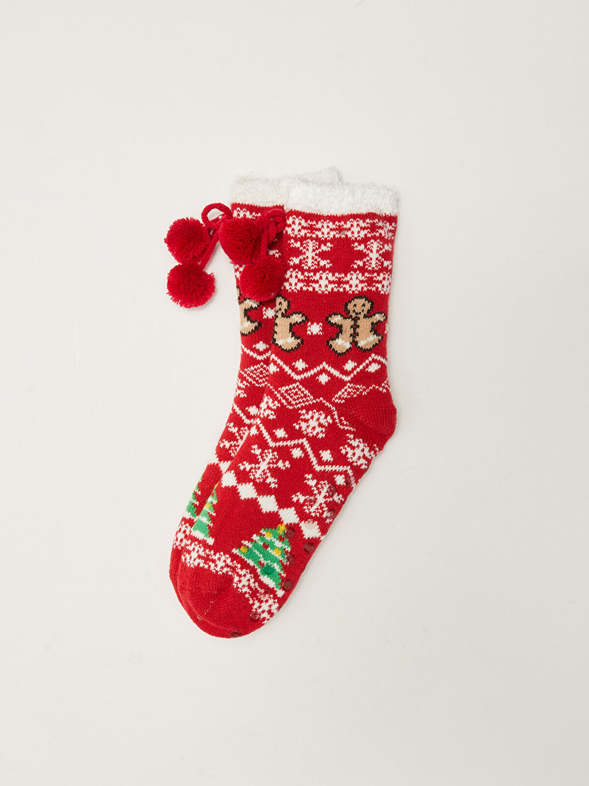 LCW DREAM Yılbaşı Temalı Kaydırmaz Taban Kadın Ev Çorabı