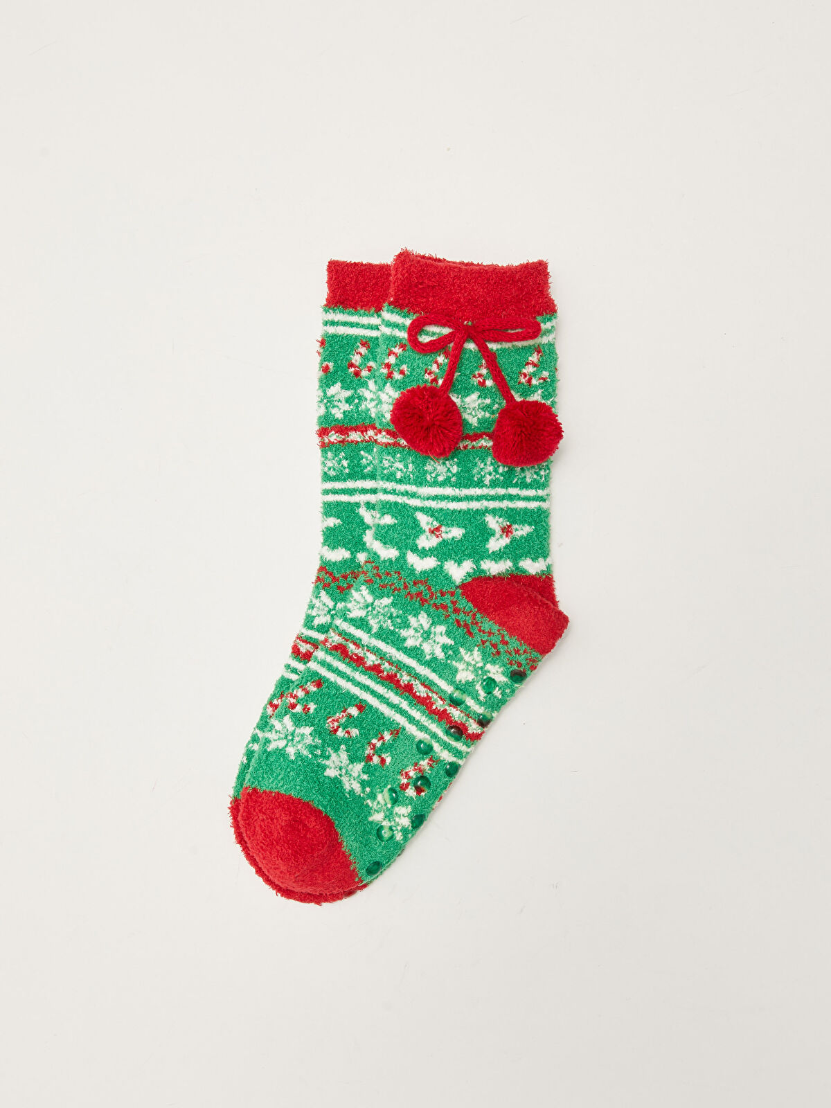 LCW DREAM Yılbaşı Temalı Ponpon Detaylı Kadın Ev Çorabı