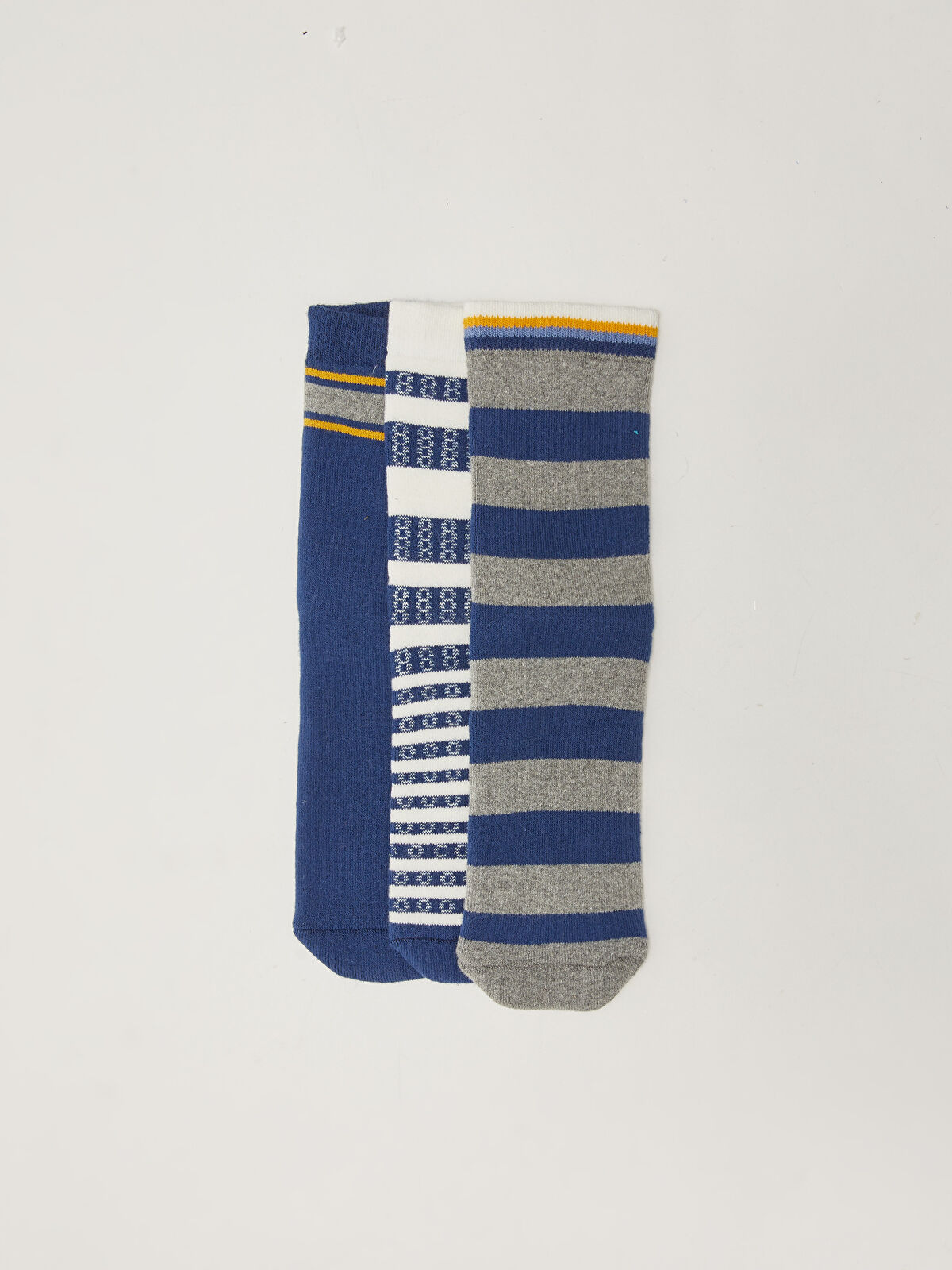 Çizgili Erkek Çocuk Kalın Havlu Soket Çorap 3'lü