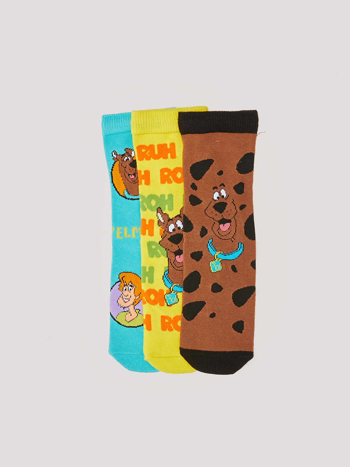 Scooby Doo Desenli Erkek Çocuk Soket Çorap 3'lü
