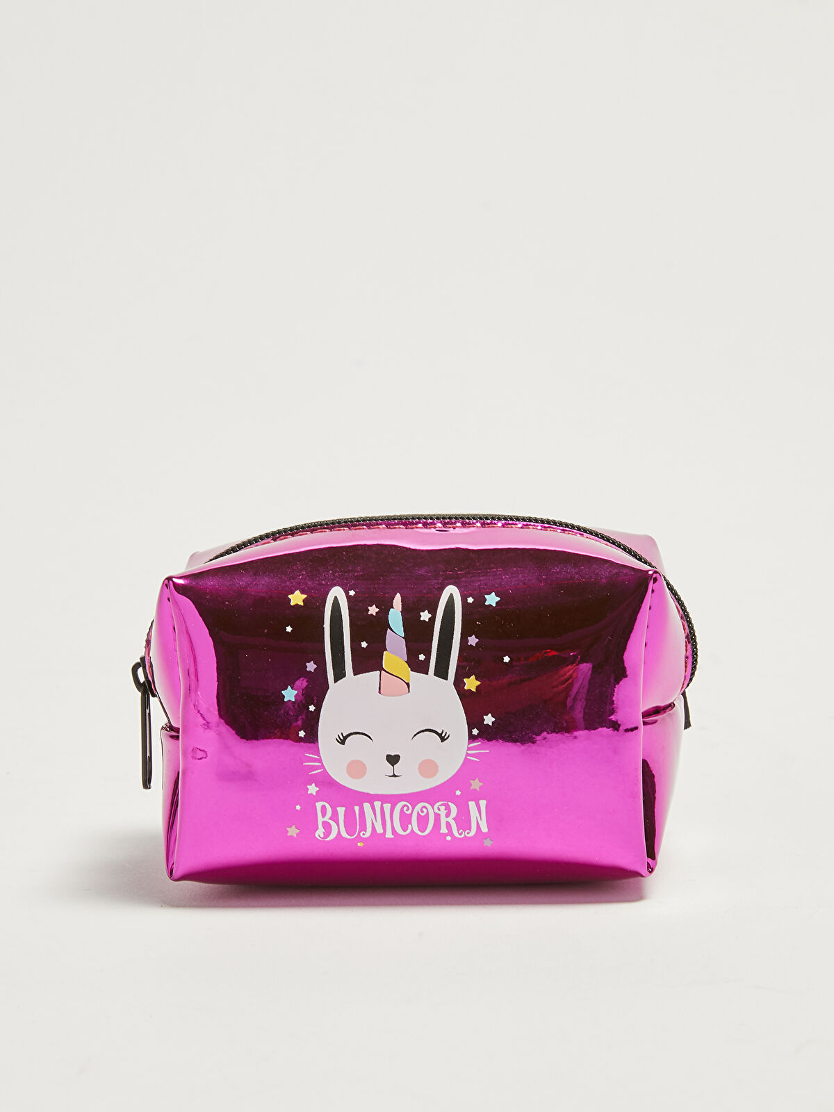 Baskılı Parlak Kadın Bozuk Para Cüzdanı