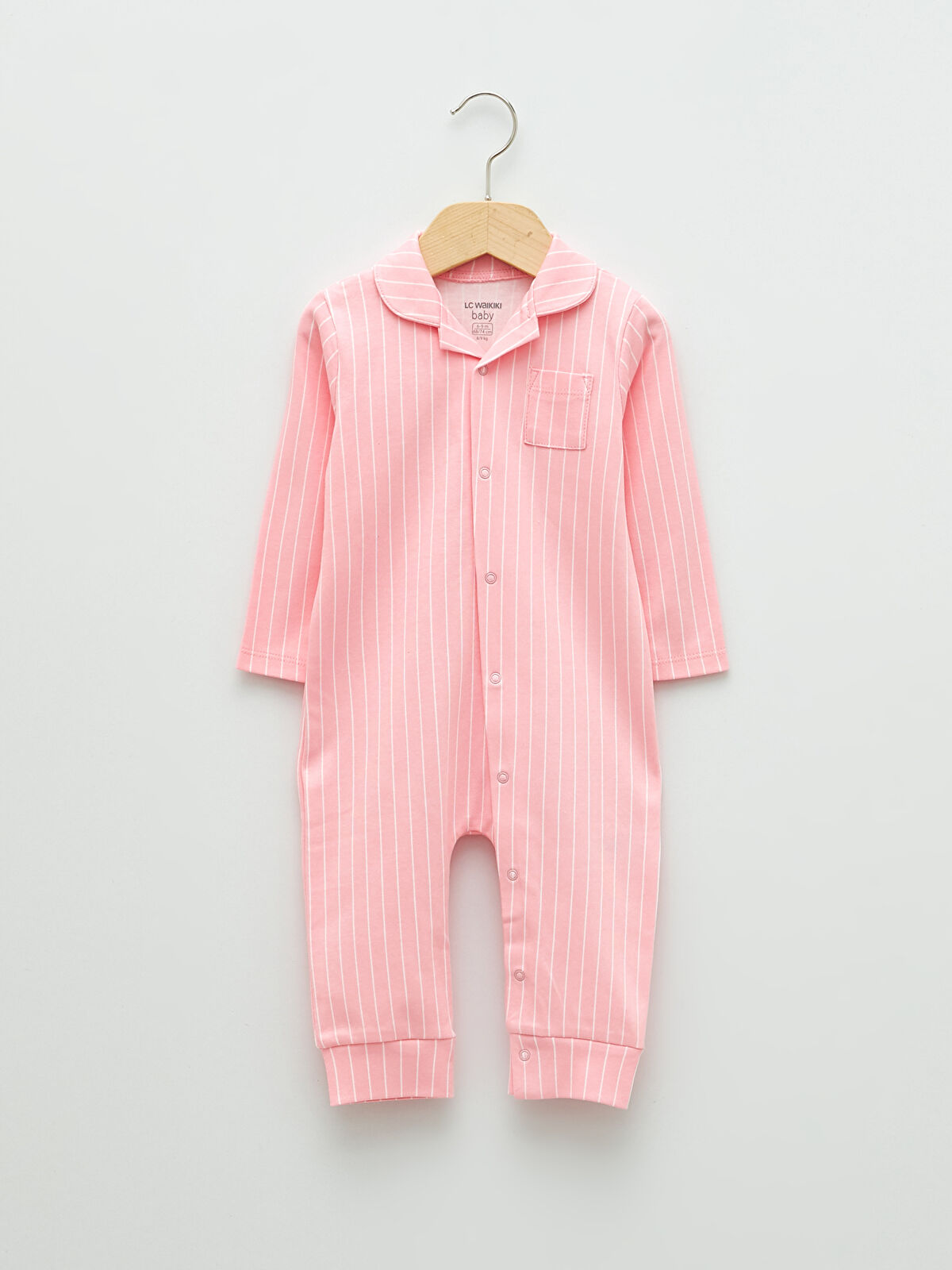 Polo Yaka Uzun Kollu Kız Bebek Tulum