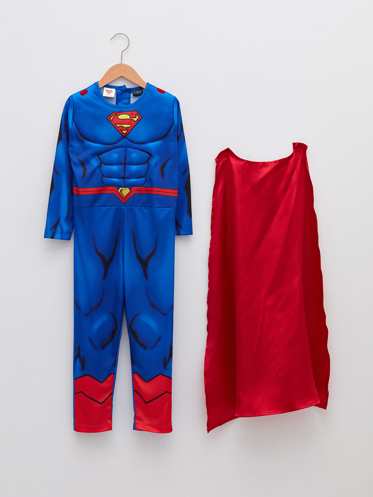 Bisiklet Yaka Uzun Kollu Erkek Çocuk Superman Kostüm ve Pelerin Bisiklet Yaka Uzun Kollu Erkek Çocuk Superman Kostüm ve Pelerin