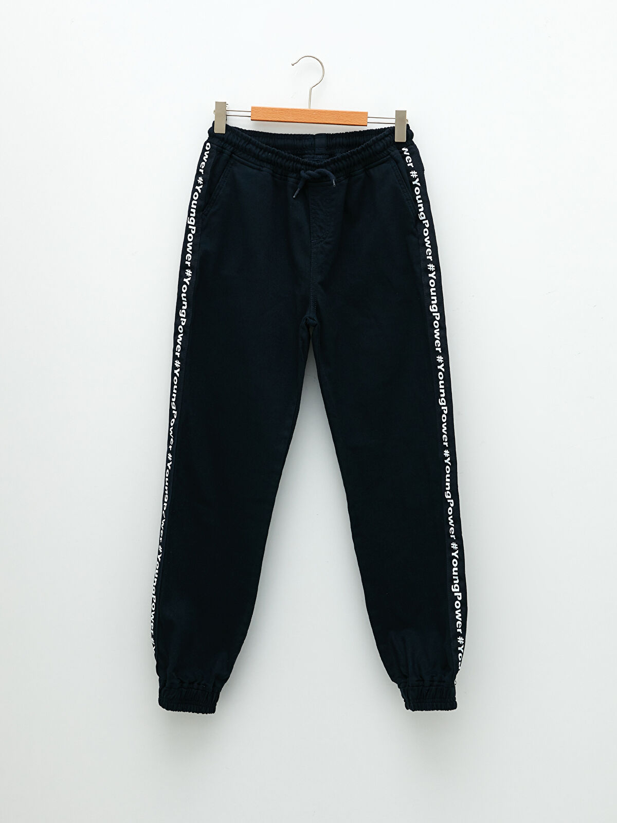 Beli Lastikli Yazı Baskılı Erkek Çocuk Jogger Pantolon