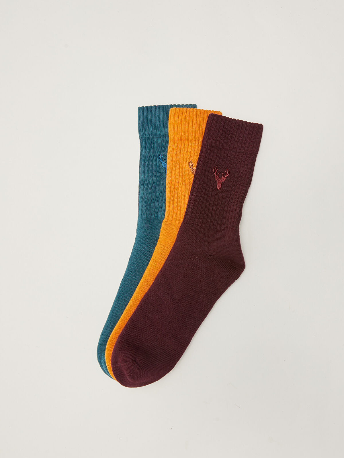 Nakışlı Kalın Erkek Soket Çorap 3'lü