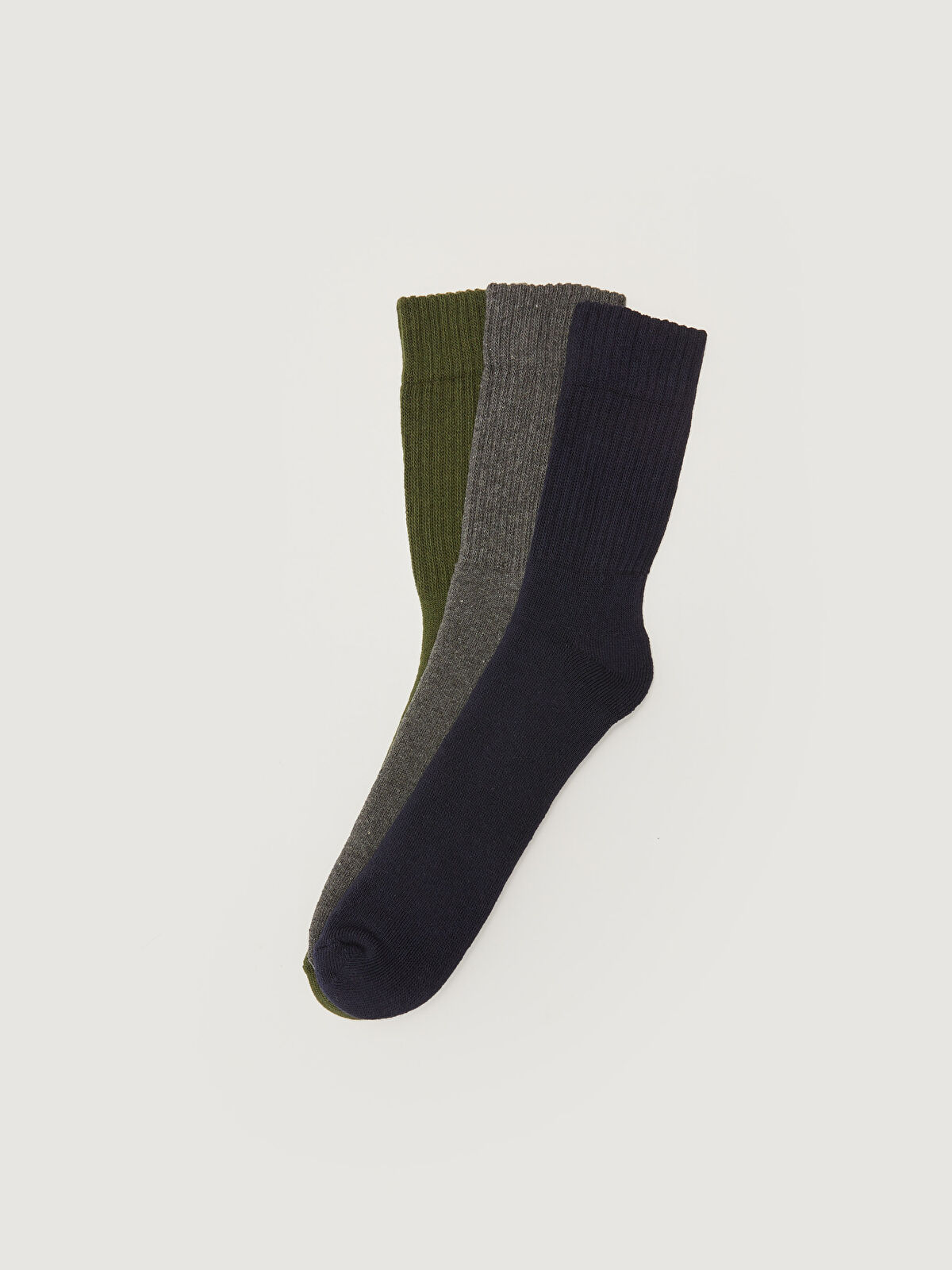 Düz Kalın Erkek Soket Çorap 3'lü
