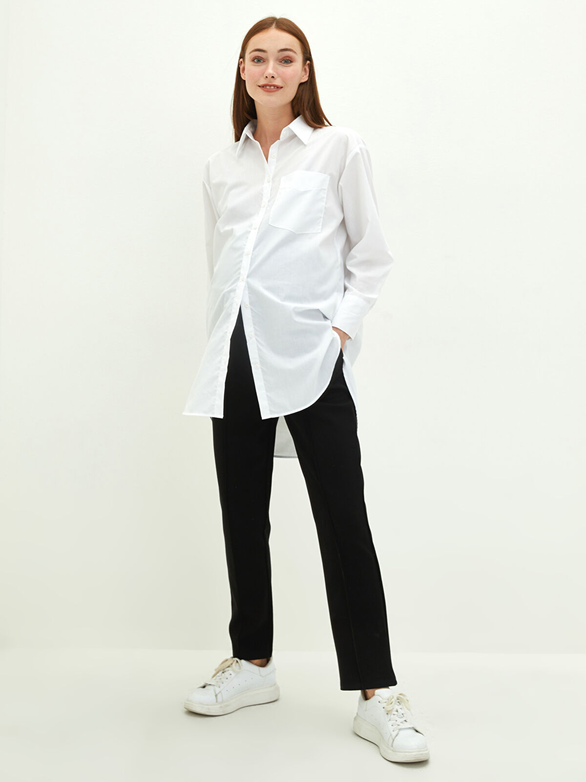 Beli Lastikli Cep Detaylı Harem Hamile Pantolon